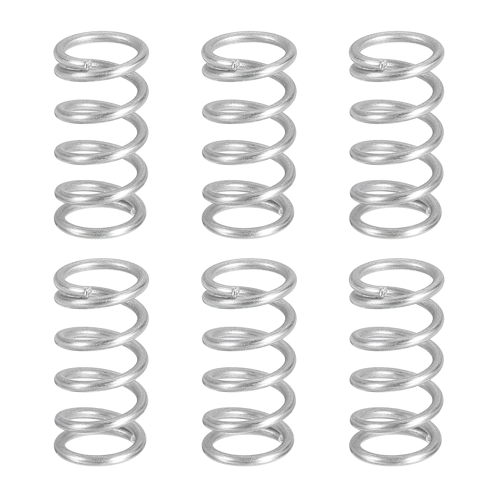 Uxcell 6Pcs 304 Stainless Steel Compression Springs, 1.2mm x 10mm x ...