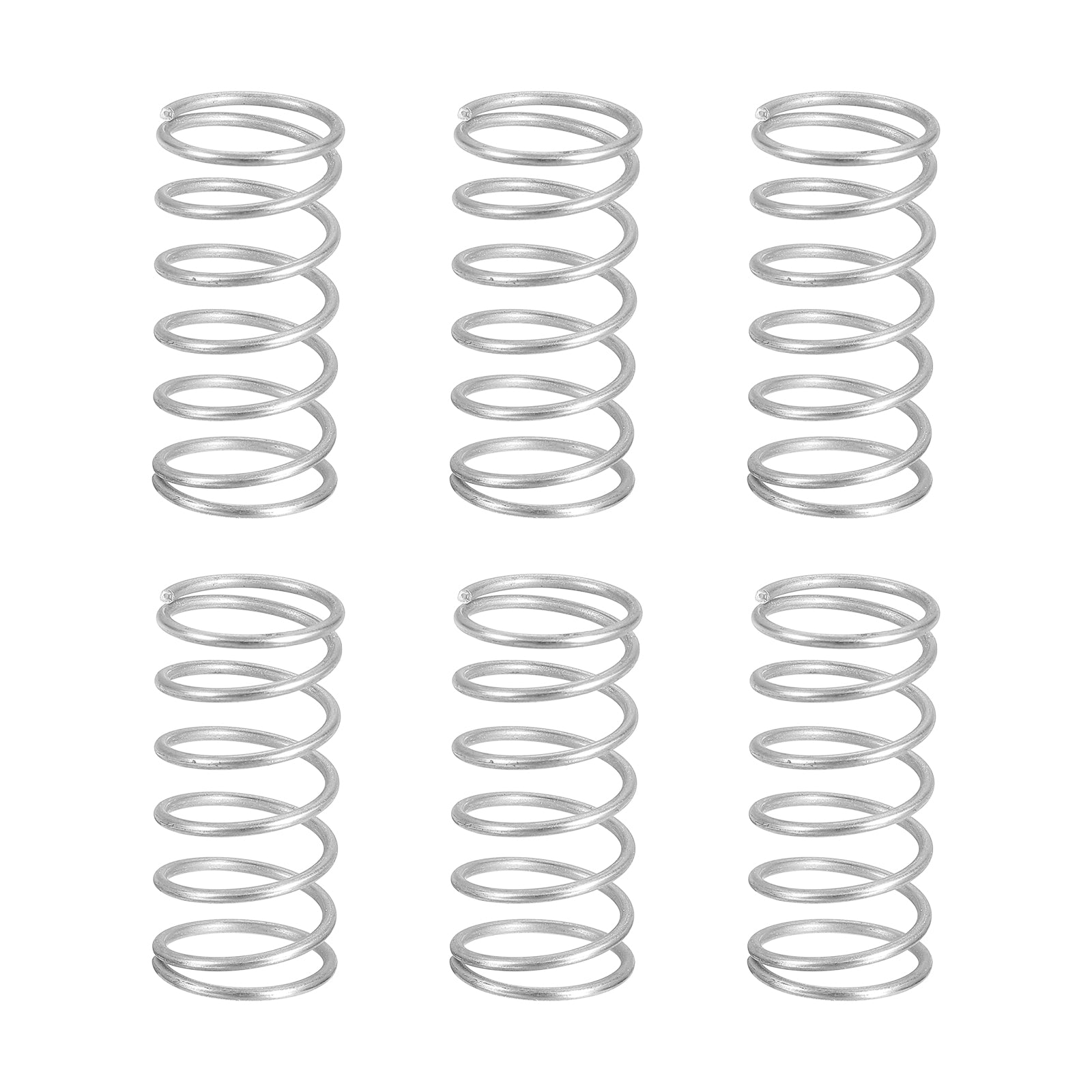Uxcell 6Pcs 304 Stainless Steel Compression Springs, 1.2mm x 15mm x ...