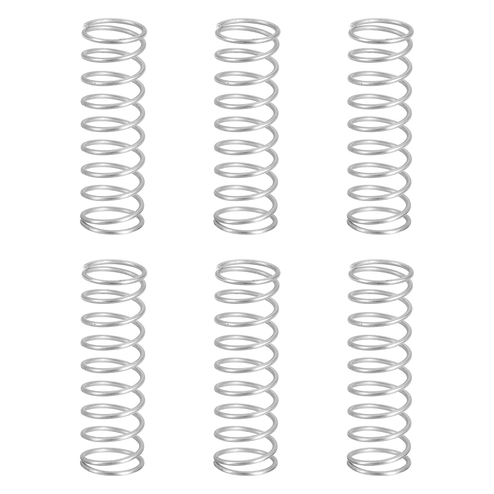 Uxcell 6Pcs 304 Stainless Steel Compression Springs, 1.2mm x 15mm x ...