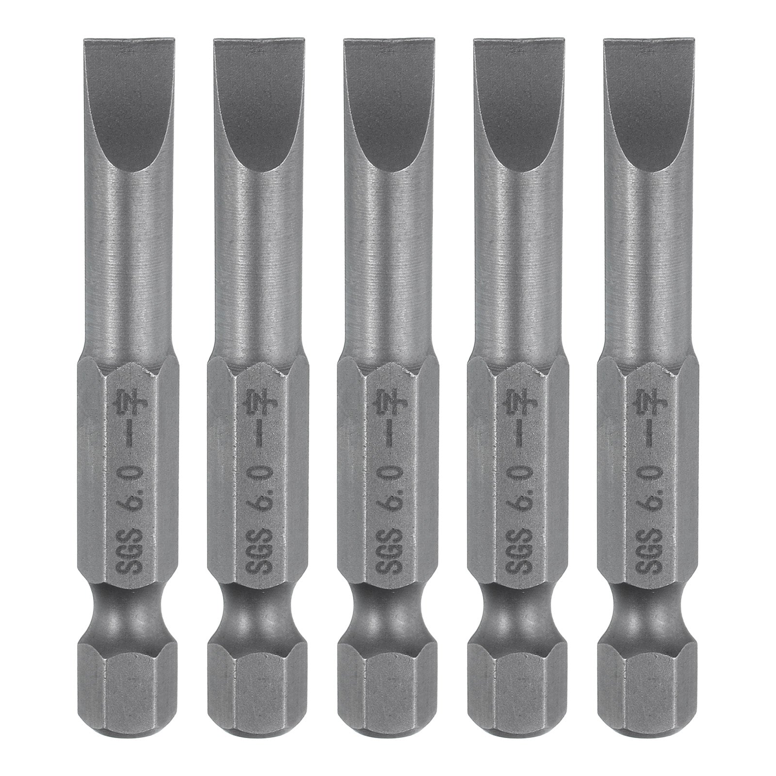 5pcs SL6 Magnetic Slotted Screwdriver Bits 6mm Flat Head Screwdriver ...
