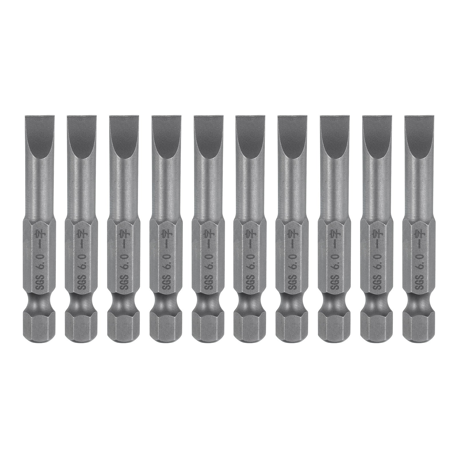 10pcs SL6 Magnetic Slotted Screwdriver Bits 6mm Flat Head Screwdriver ...