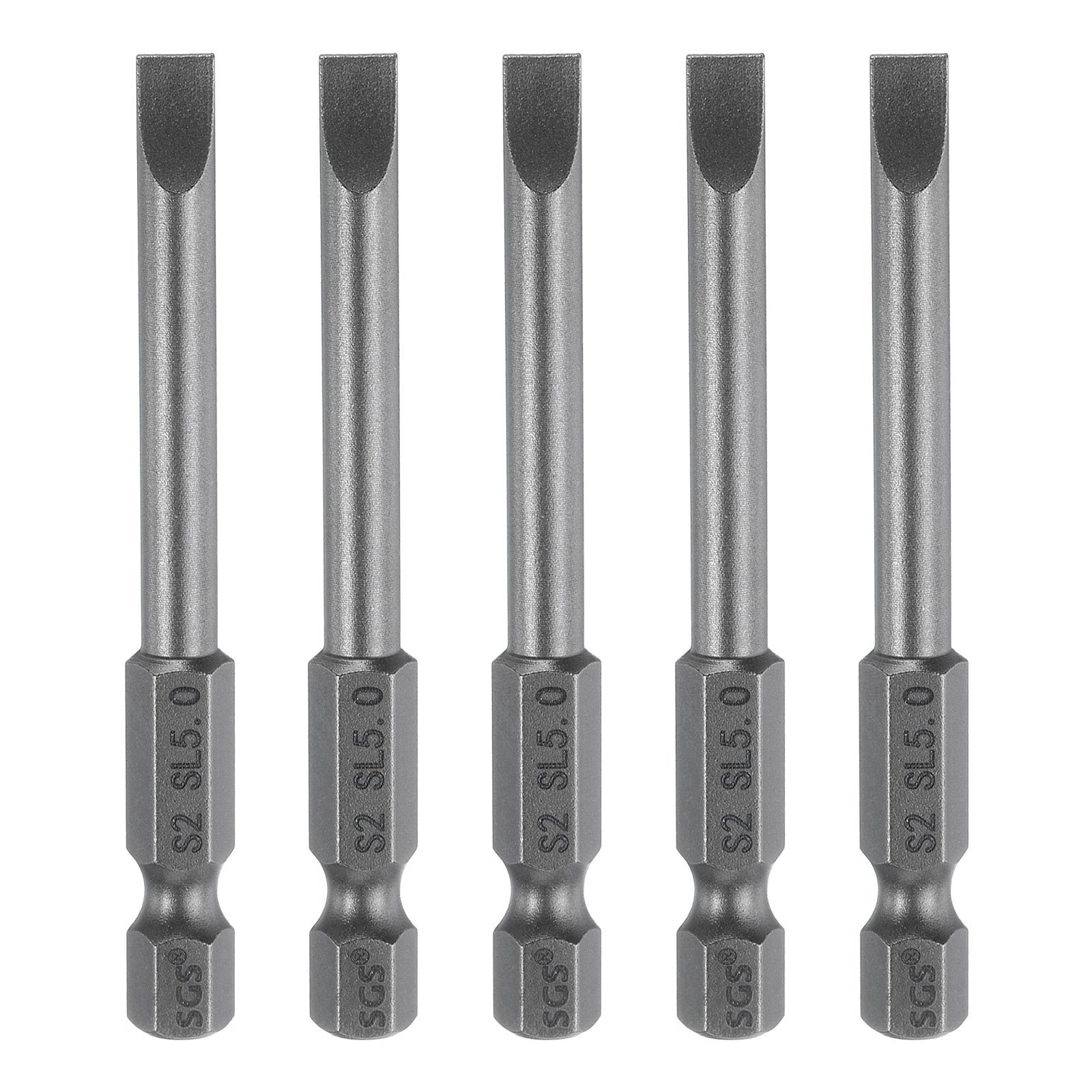 5pcs SL5 Magnetic Slotted Screwdriver Bits 5mm Flat Head Screwdriver ...