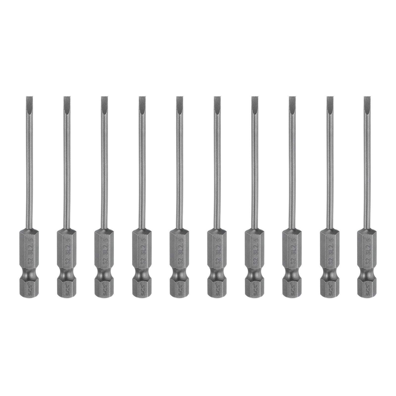 10pcs SL2.5 Magnetic Slotted Screwdriver Bits 2.5mm Flat Head ...