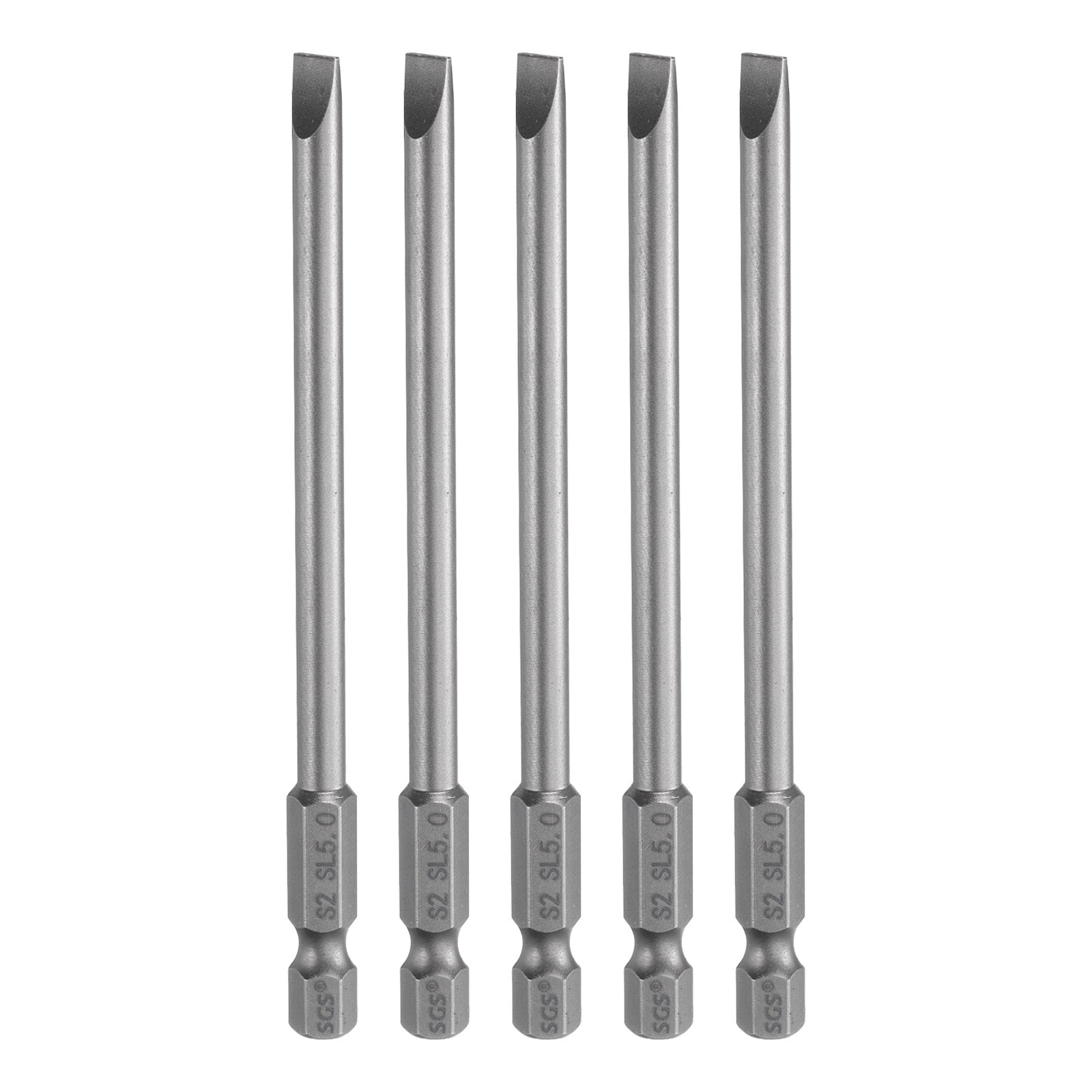 5pcs SL5 Magnetic Slotted Screwdriver Bits 5mm Flat Head Screwdriver ...