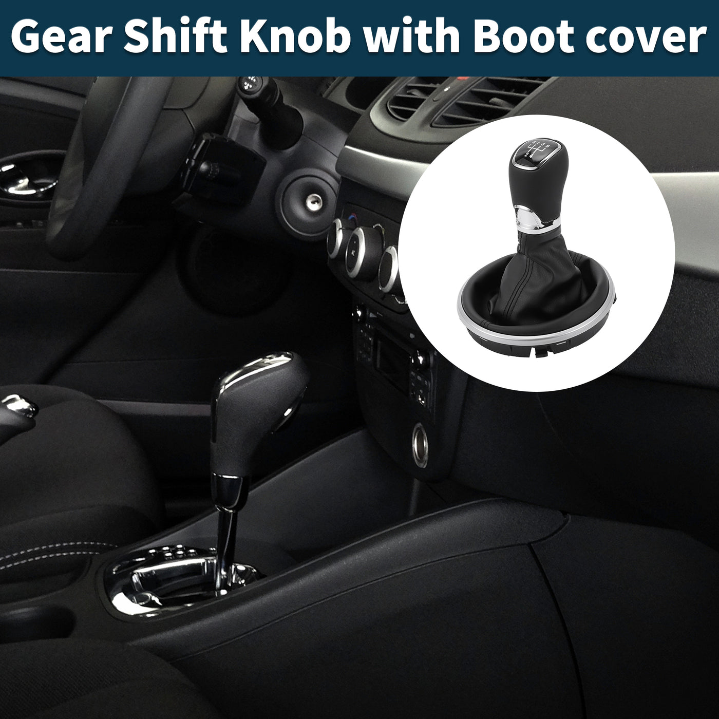 5 Speed Manual Gear Shifter Knob with Cover for Skoda Fabia ...