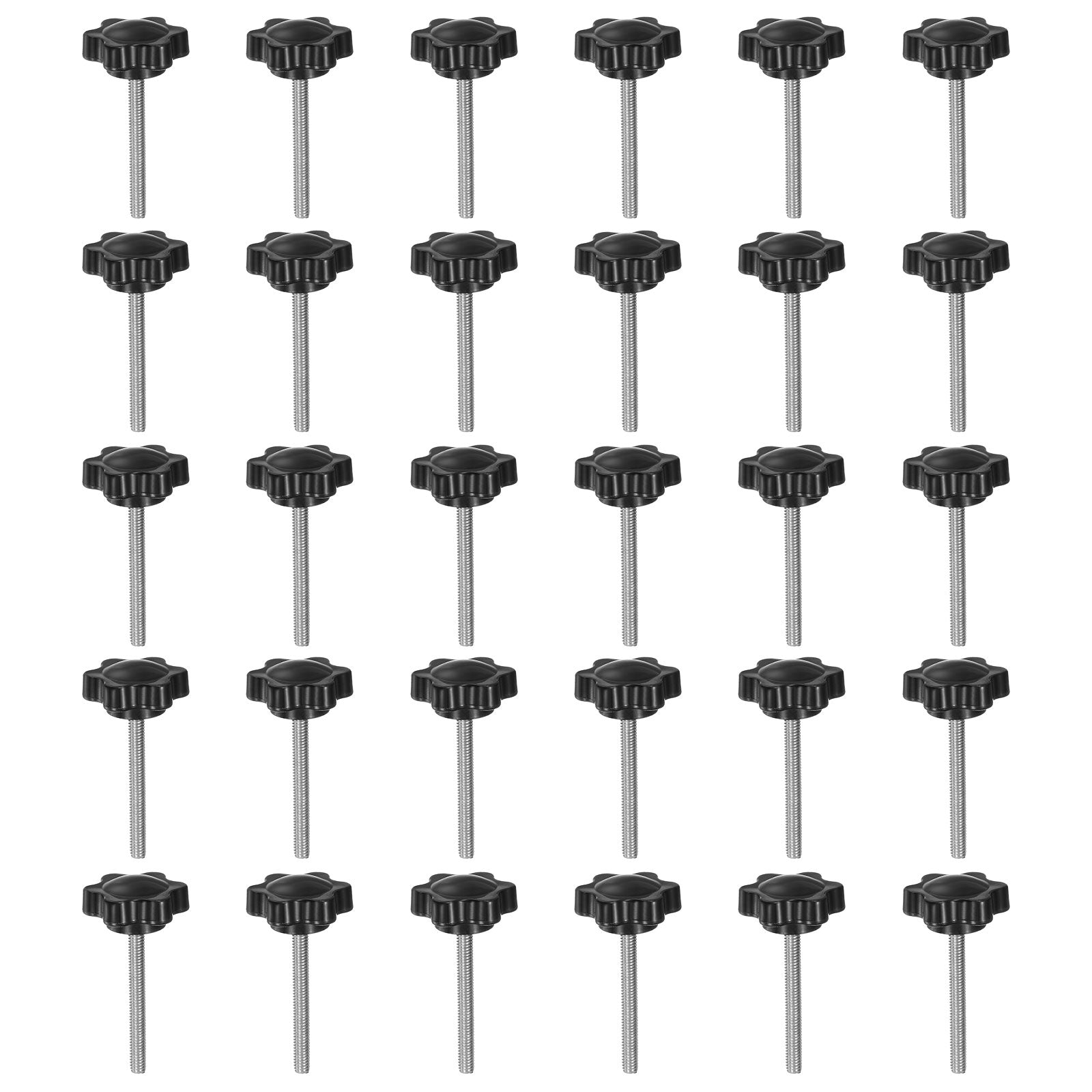 30pcs Star Knobs M4 x 35mm 304 Stainless Steel Stud 25mm 6-Star Head ...