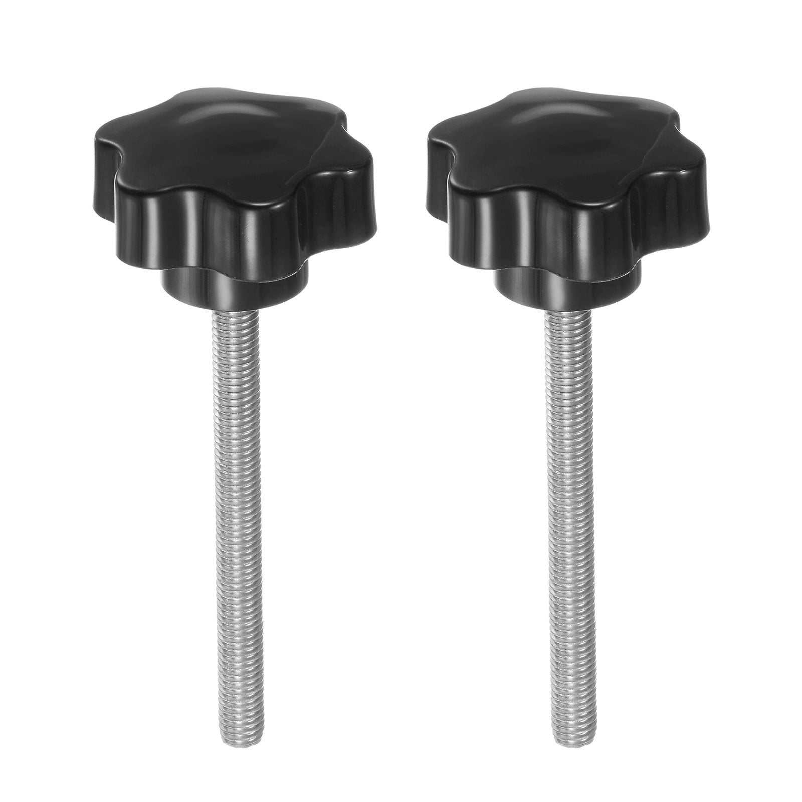2pcs Star Knobs M8 x 100mm 304 Stainless Steel Stud 46mm 6-Star Head ...