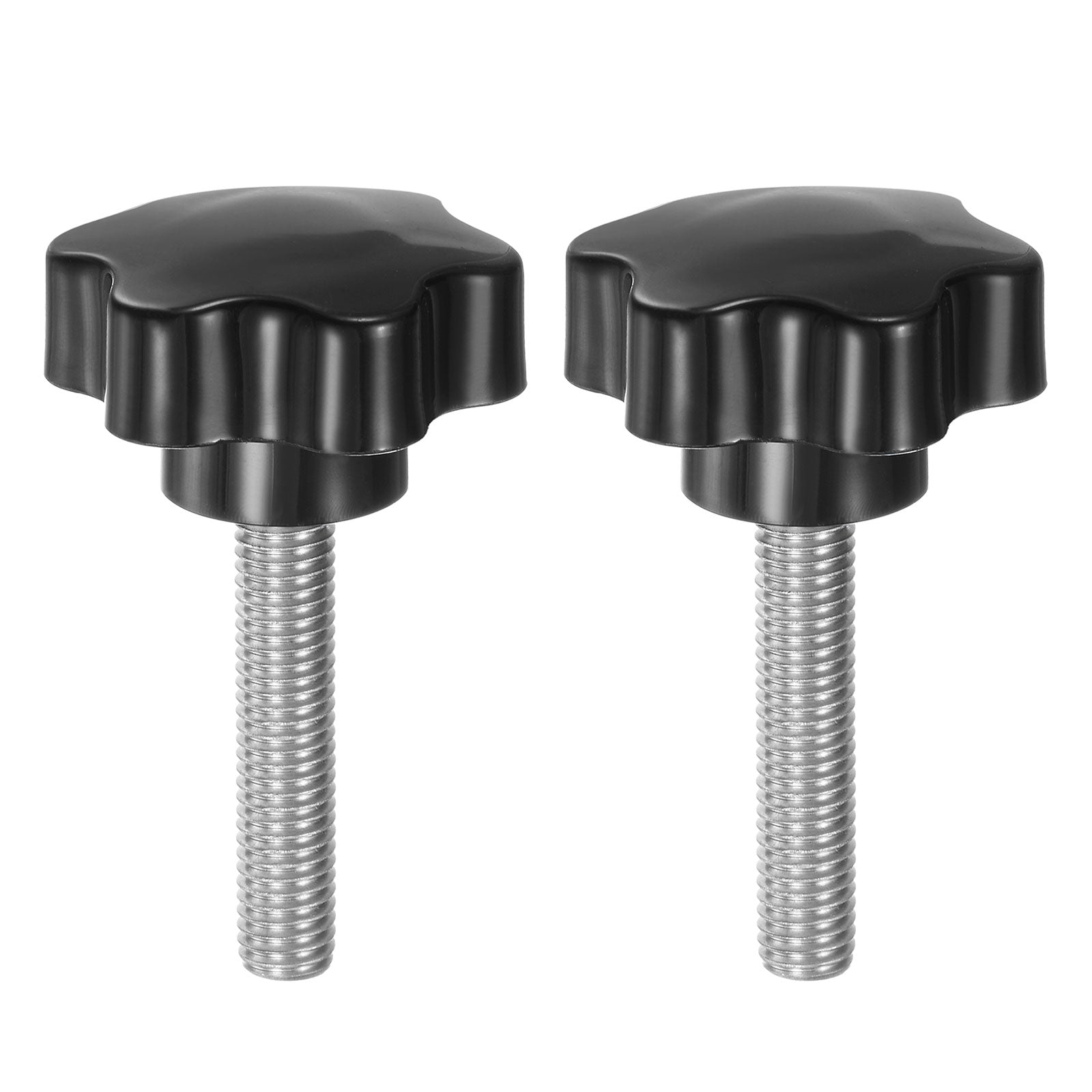 2pcs Star Knobs M10 x 50mm 304 Stainless Steel Stud 46mm 6-Star Head ...