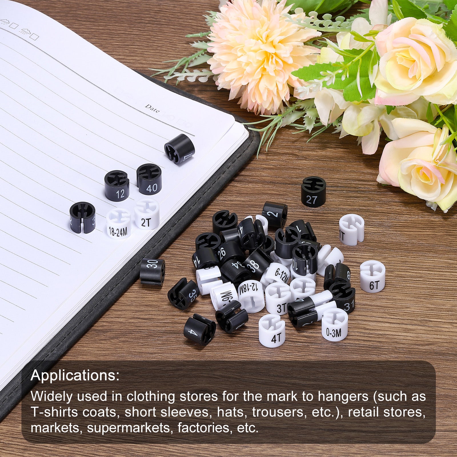 Clothes Hanger Marker Colored Hanger Sizer Garment Markers Tag (Number ...