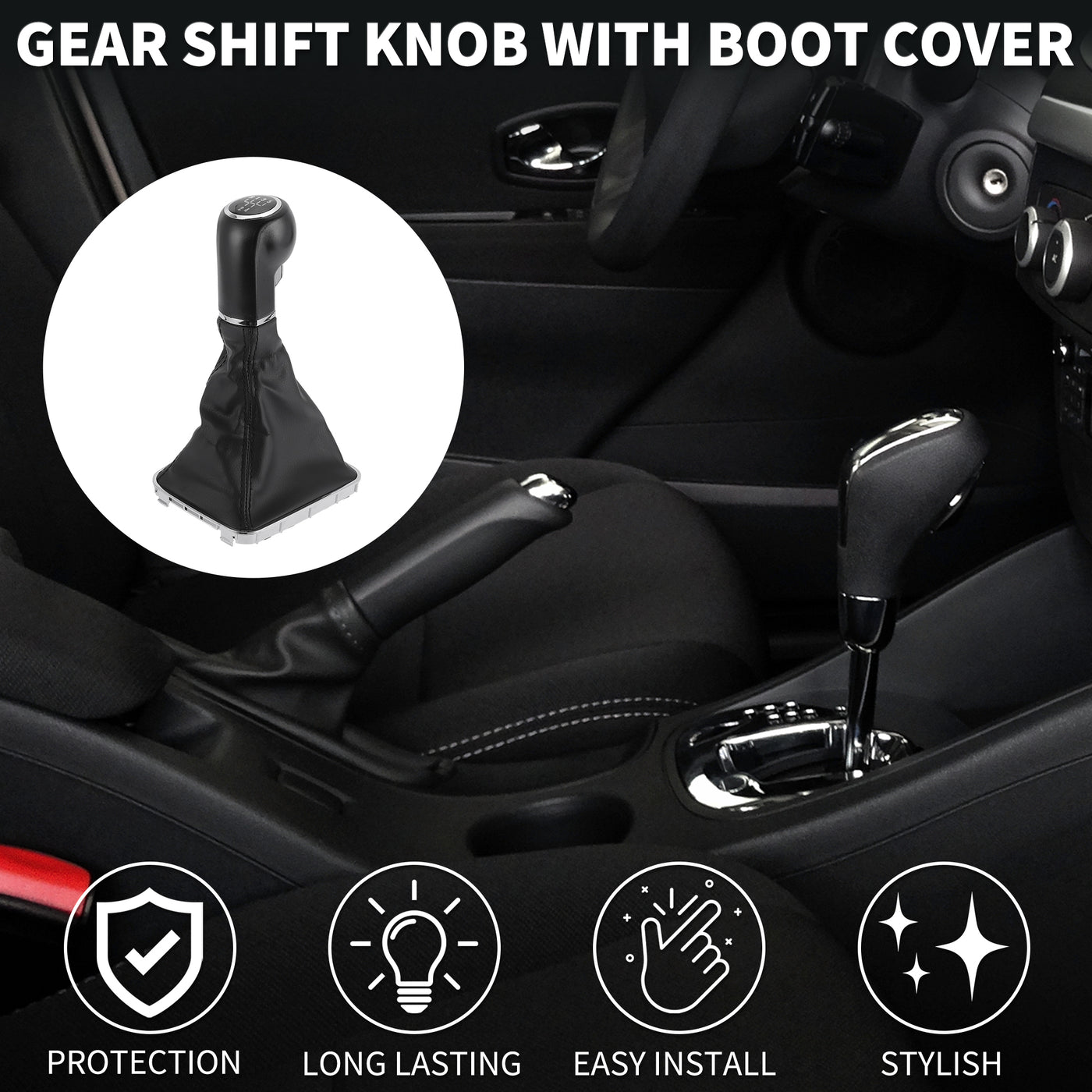5 Speed Manual Gear Shifter Knob with Cover for Vauxhall Zafira | Gearbox Stick Shifter Lever ...