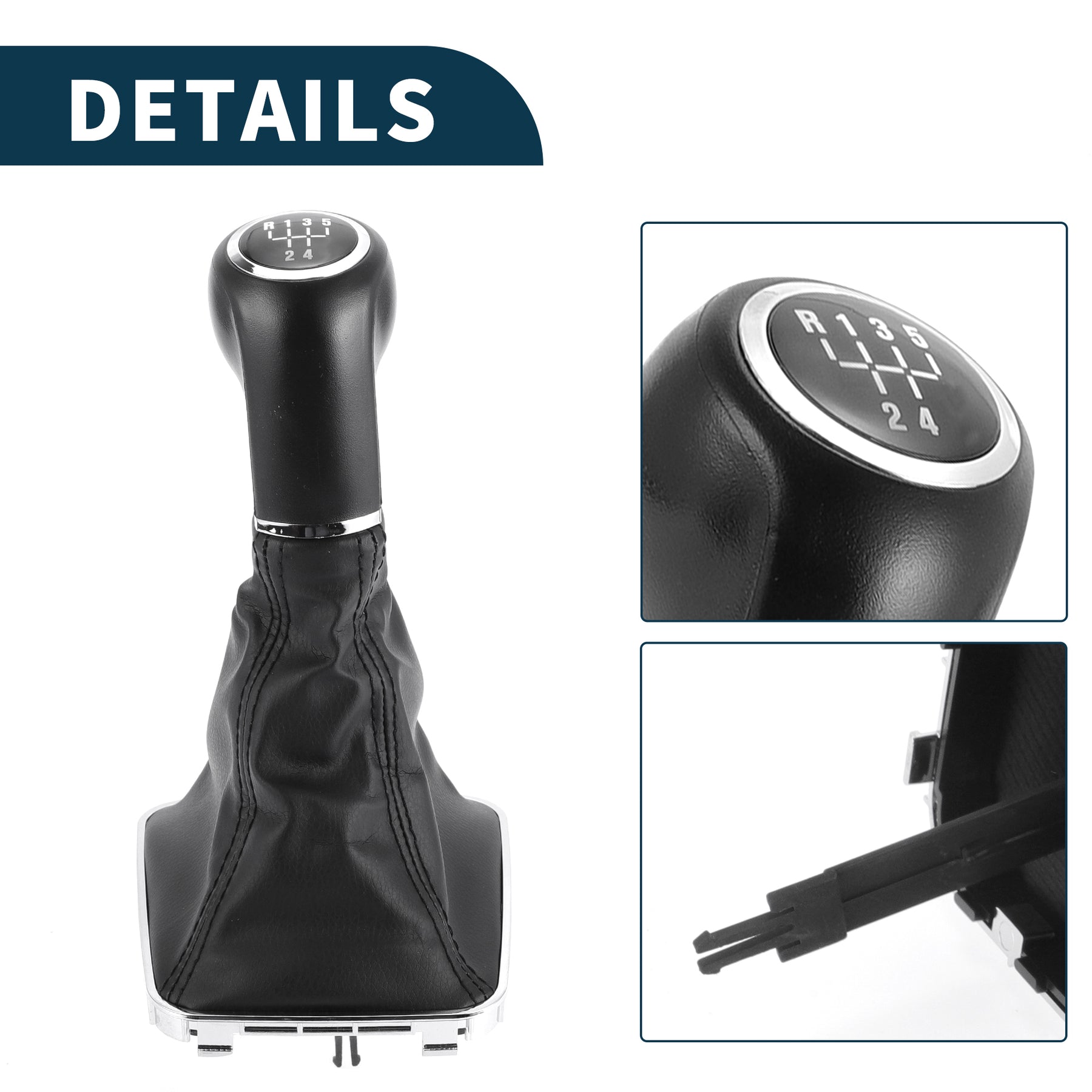 5 Speed Manual Gear Shifter Knob with Cover for Vauxhall Zafira ...