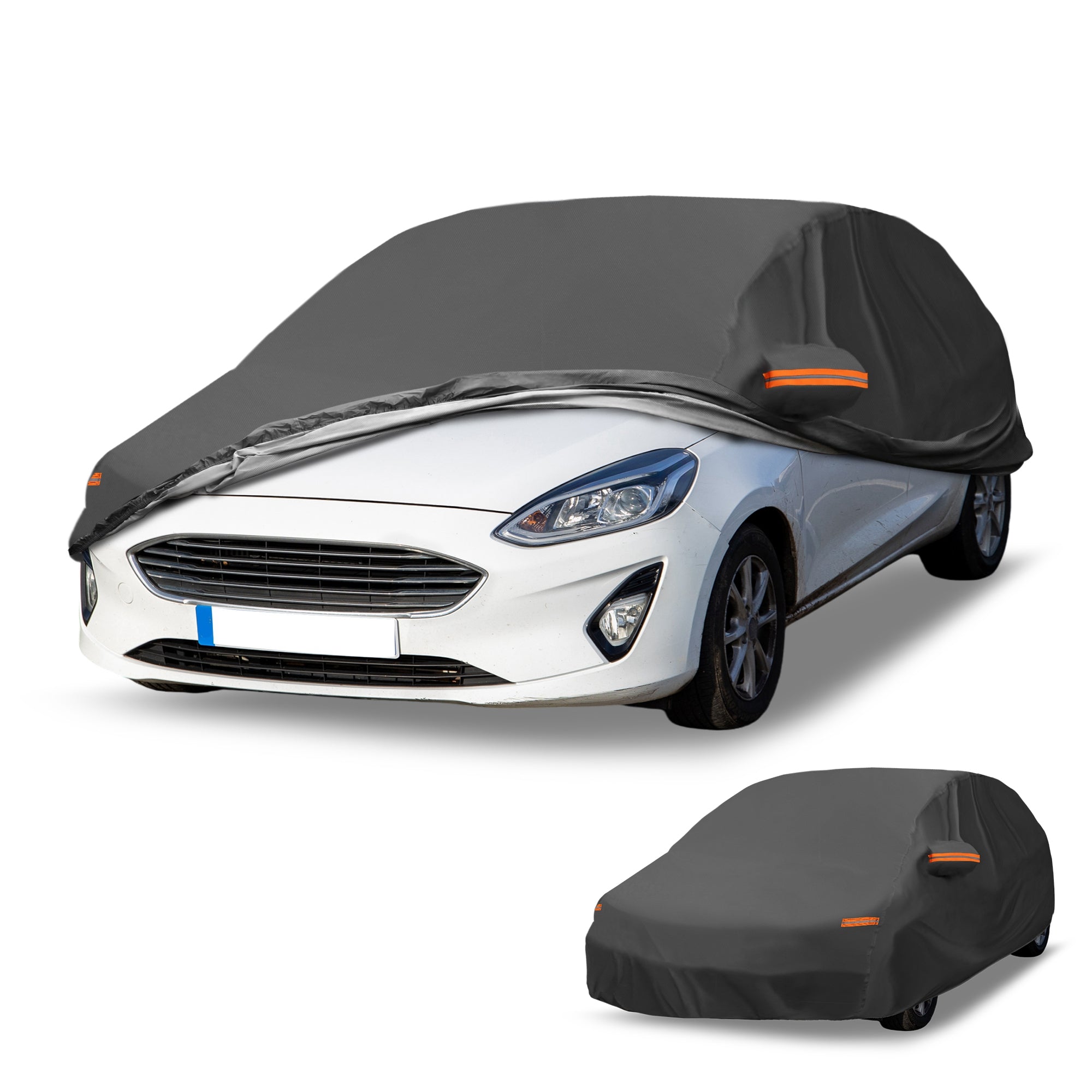 Car Cover Waterproof All Weather W/ Reflective straps for Ford Fiesta ...