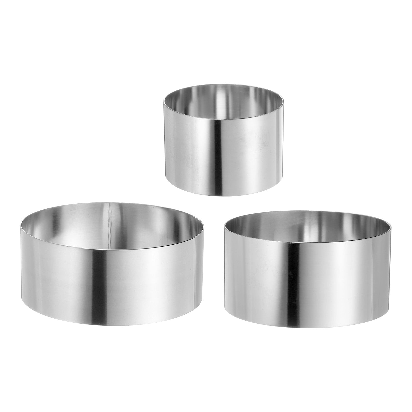 Round Cake Ring 3/4/5 Inch Seamless Stainless Steel Pastry Mousse ...