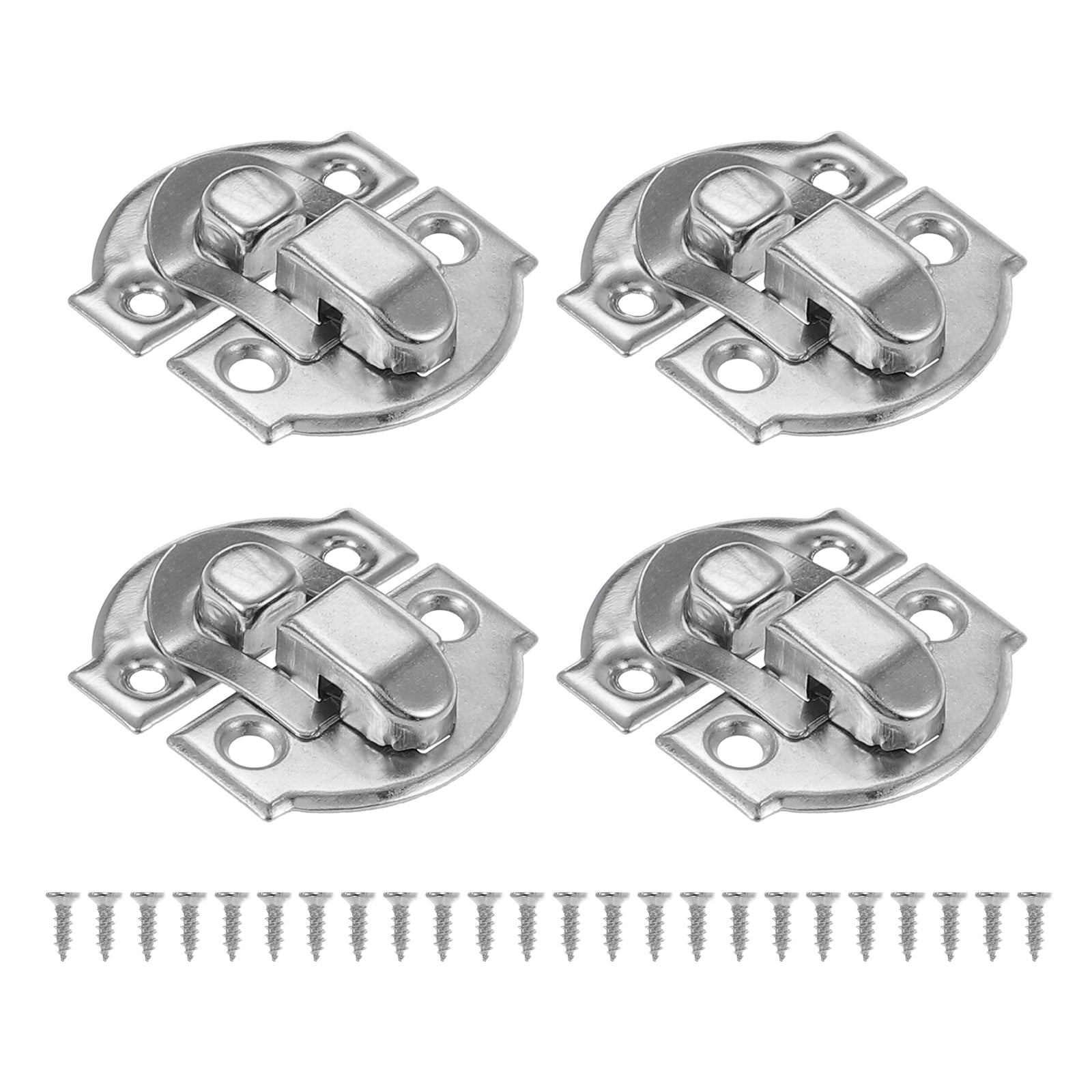 4 Pack Small Metal Vintage Box Toggle Latch with Mounting Screw, Silver ...
