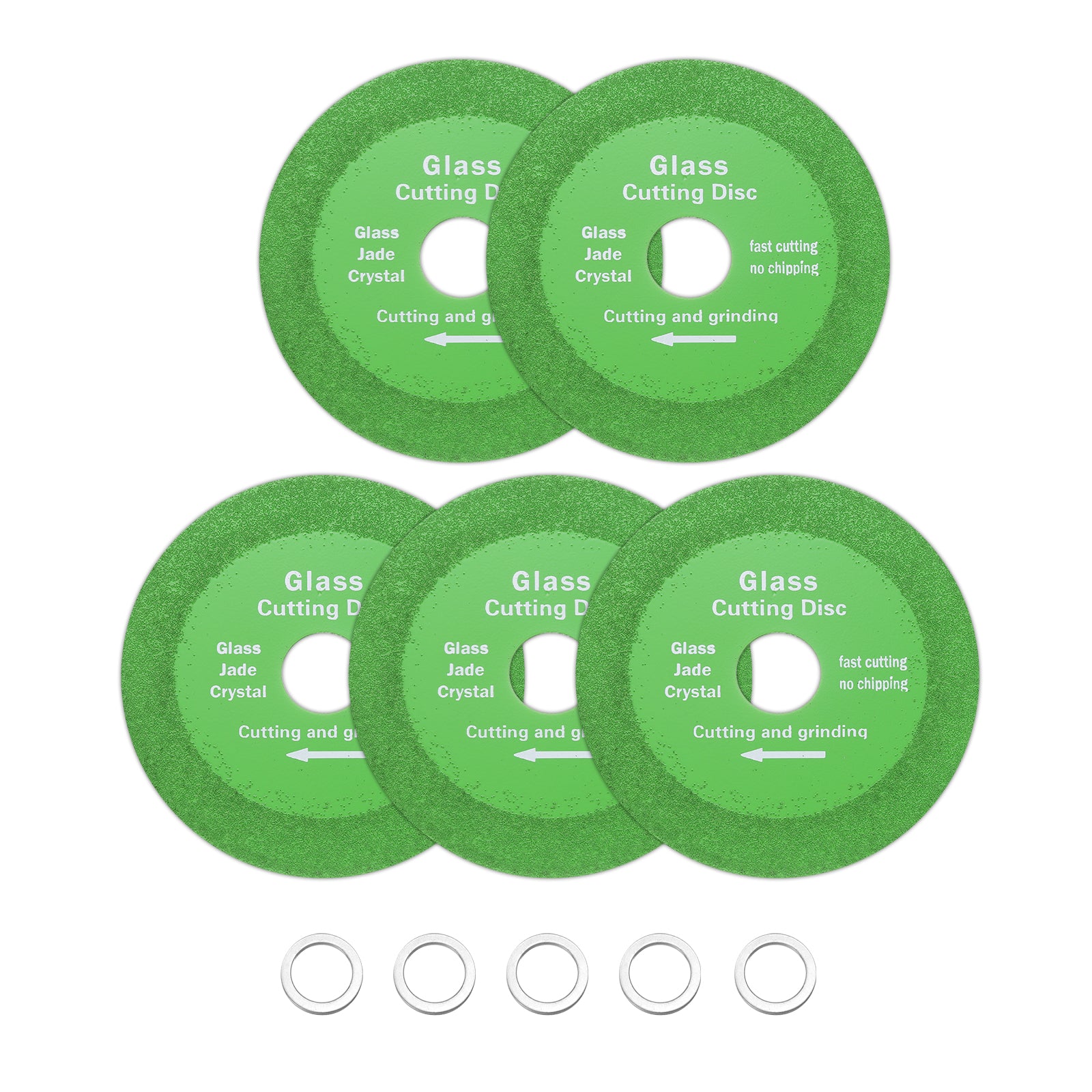 5 Pack Glass Cutting Disc 4 Inch Diamond Cutting Disc with 4/5" Arbor ...