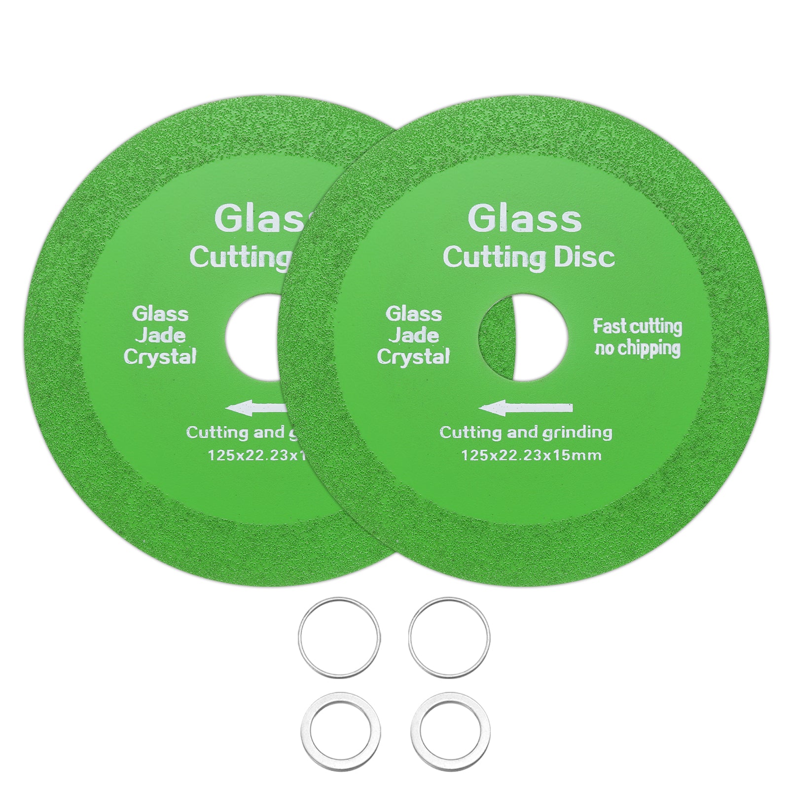 2 Pack Glass Cutting Disc 5 Inch Diamond Cutting Disc with 7/8" Arbor ...