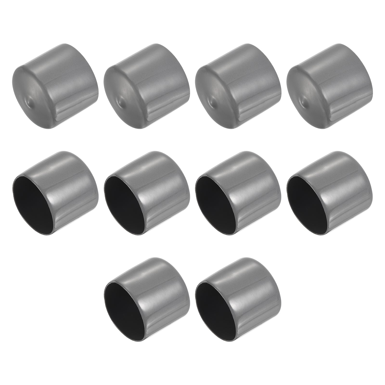 Uxcell 10pcs Rubber End Caps 35mm ID Round Screw Thread Protectors Dark ...