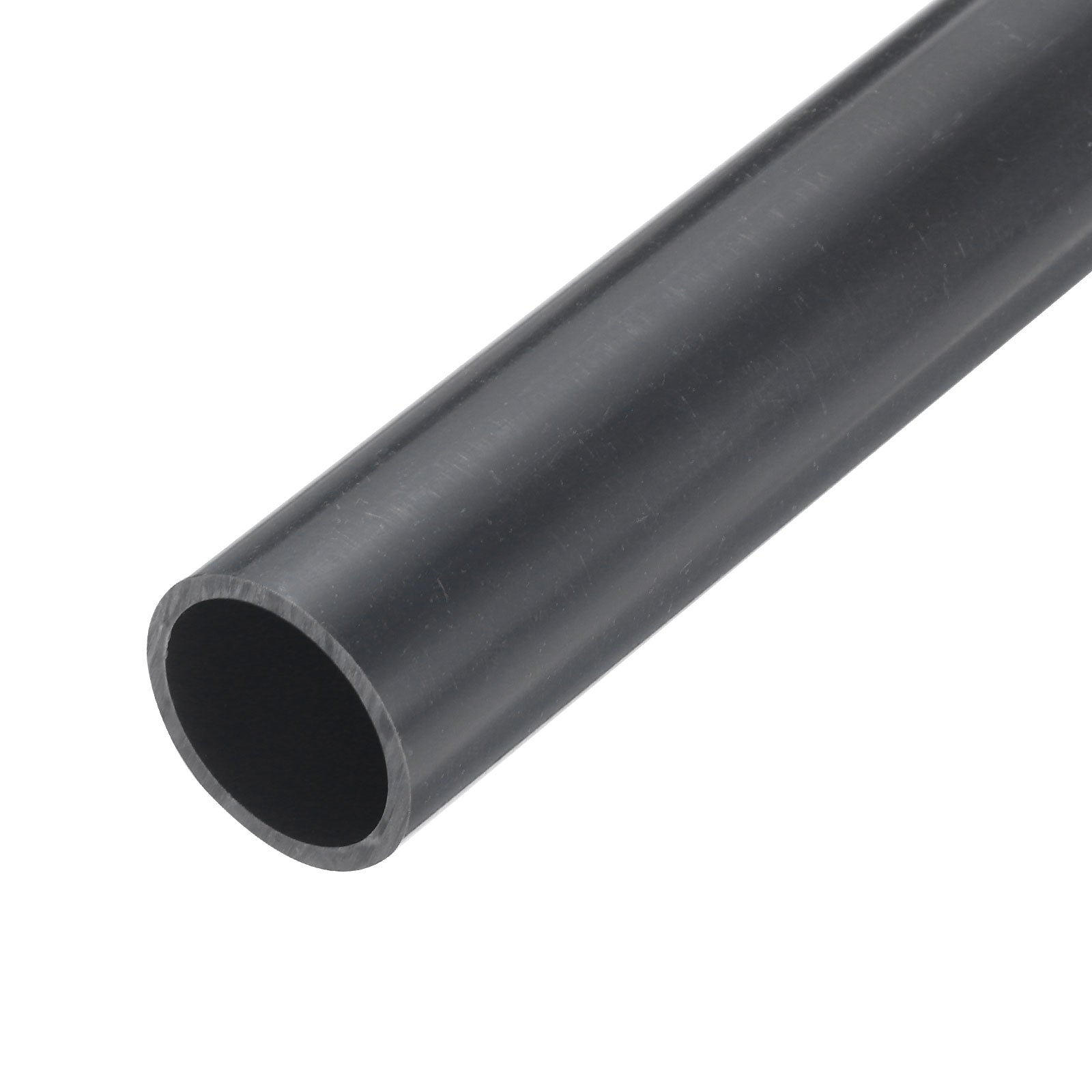 PVC Rigid Round Pipe 22.2mm ID 26mm OD 9" Length Dark Grey High Impact ...