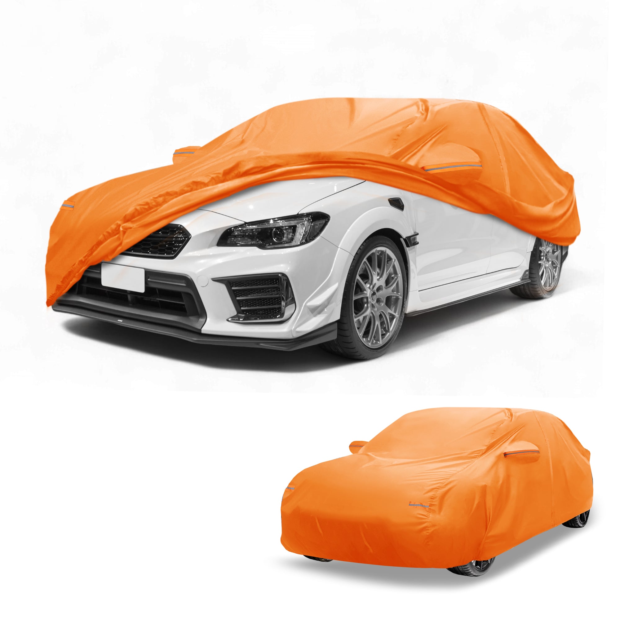 Car Cover All Weather for Subaru WRX Orange 210D-PU with Left Zipper ...