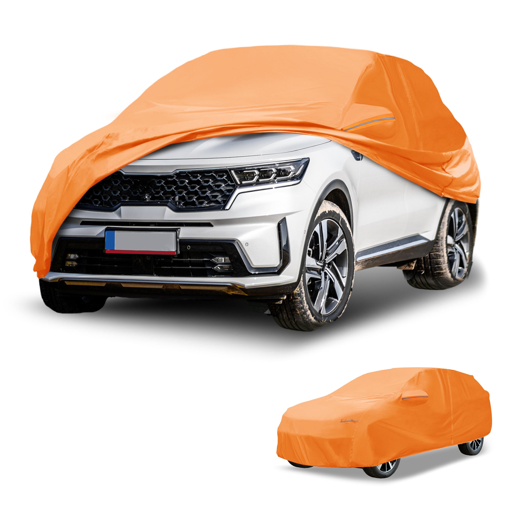 Car Cover All Weather for Kia Sorento Orange 210D-PU with Left Zipper ...