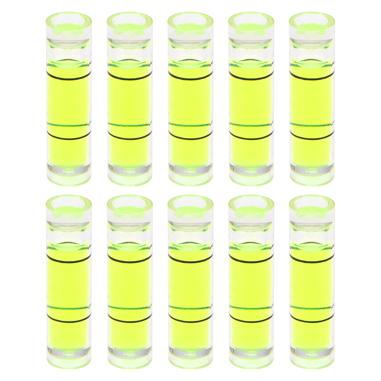 10pcs Small Cylindrical Bubble Level Vials 7x26.3mm Levels Measuring ...