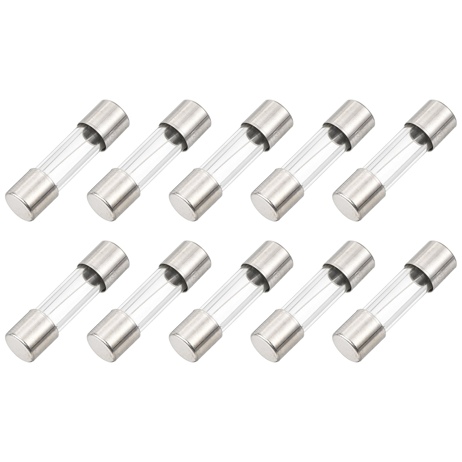 10 Pcs Fast Blow Glass Fuse 5x20mm 2A 125V Glass Tube Fuses for PCB ...