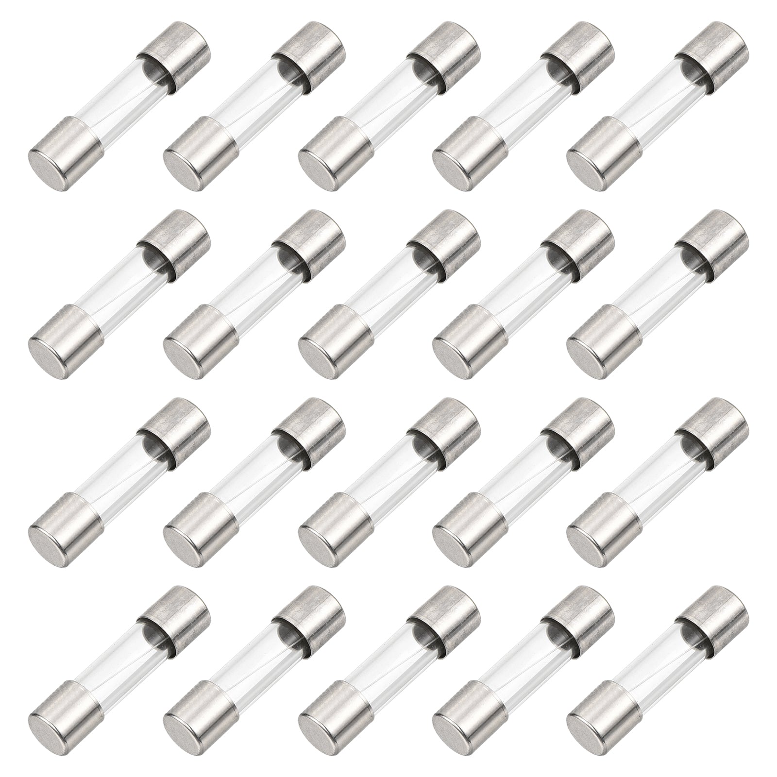 20 Pcs Fast Blow Glass Fuse 5x20mm 3A 125V Glass Tube Fuses for PCB ...