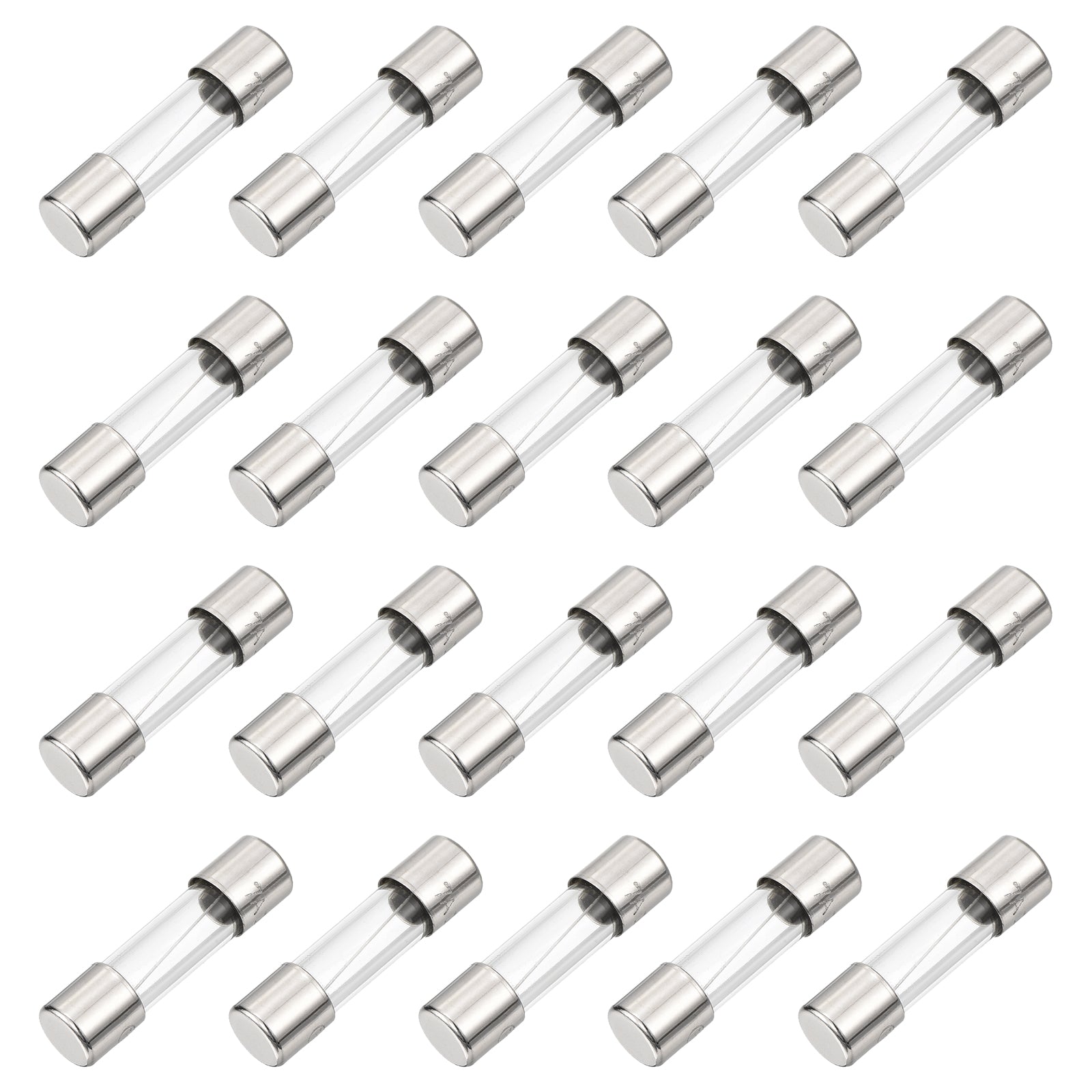 20 Pcs Fast Blow Glass Fuse 5x20mm 7A 125V Glass Tube Fuses for PCB ...