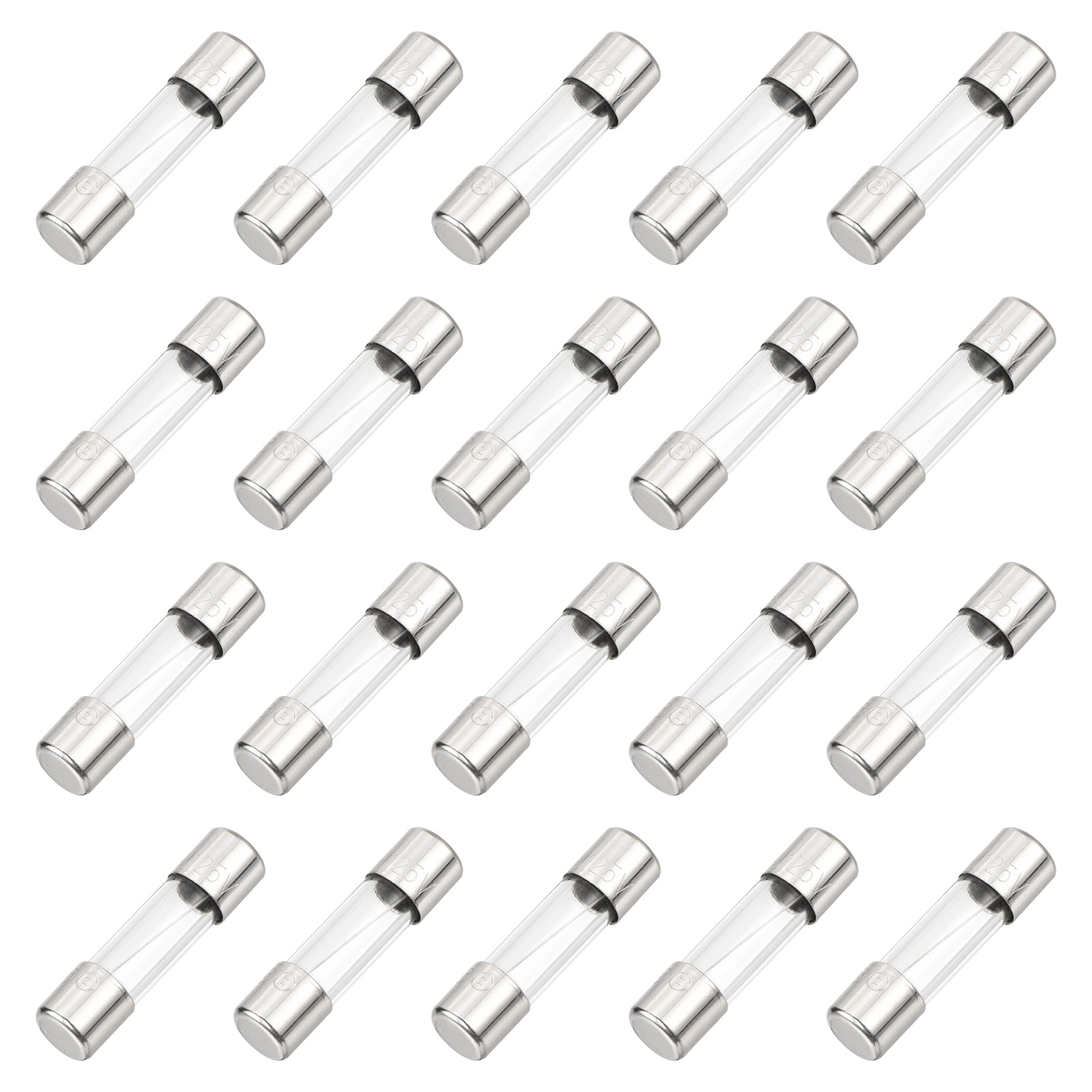 20 Pcs Slow Blow Glass Fuse 5x20mm 5A 125V Glass Tube Fuses for PCB ...