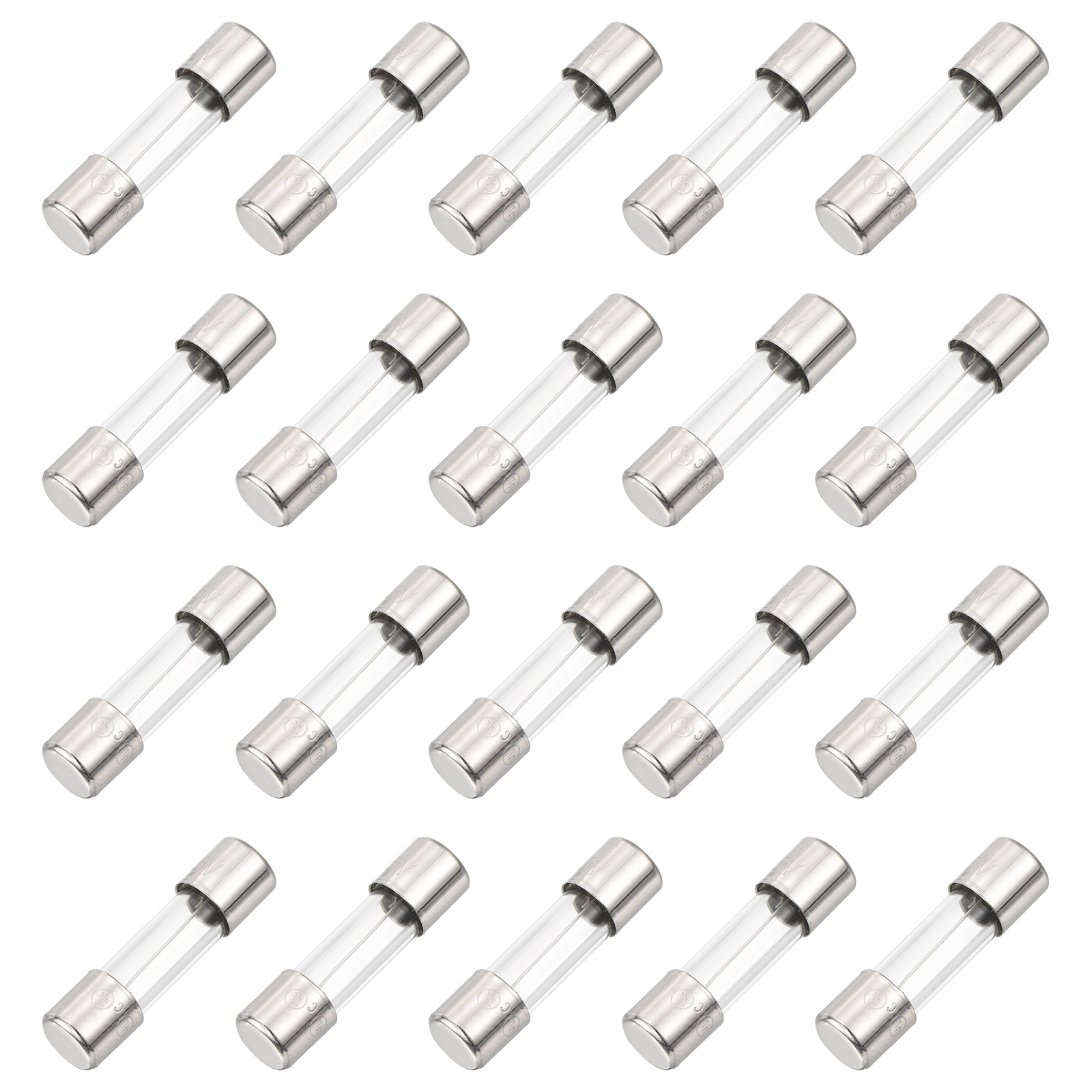 20 Pcs Slow Blow Glass Fuse 5x20mm 8A 125V Glass Tube Fuses for PCB ...