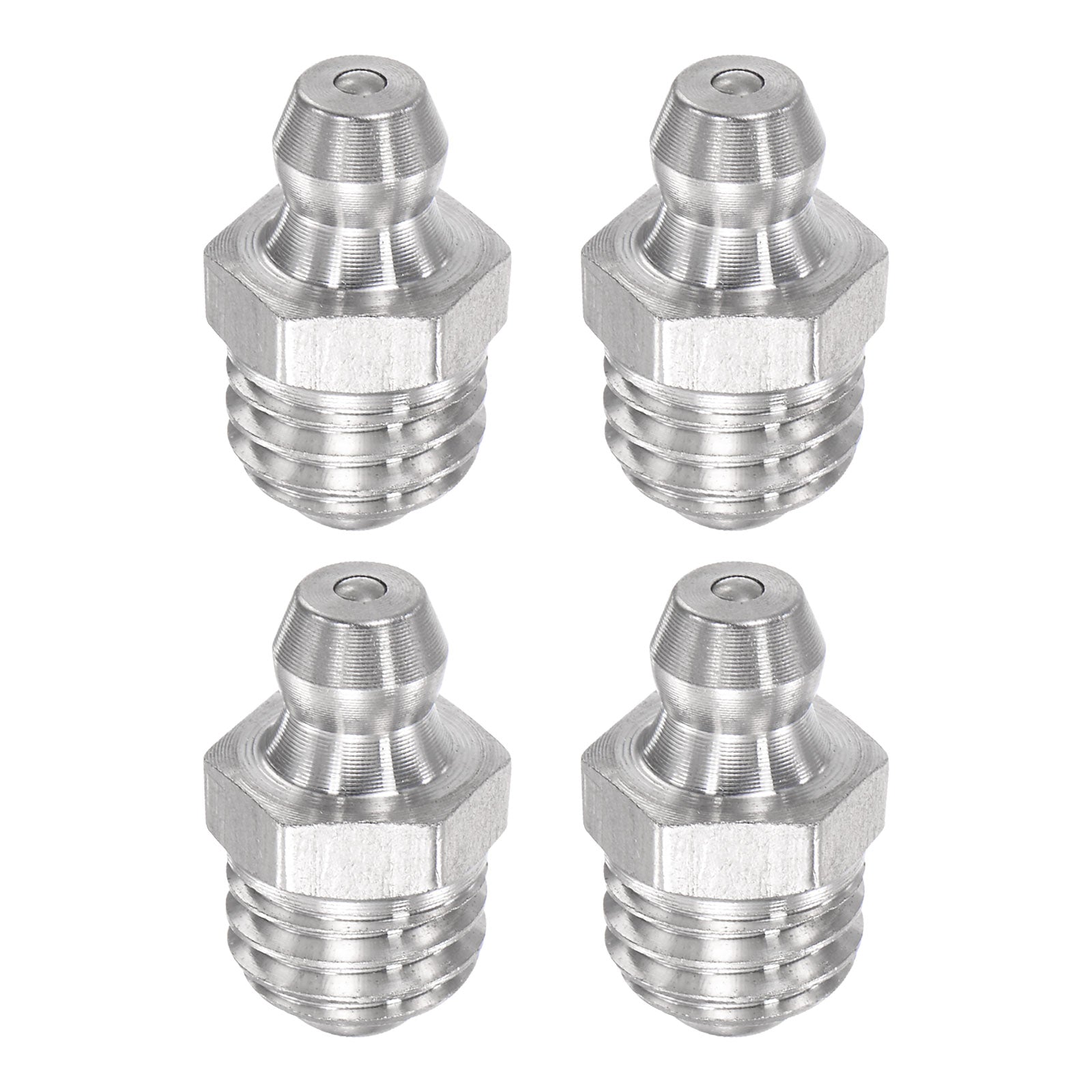 Uxcell 4Pcs Metric Stainless Steel Straight Hydraulic Grease Fitting ...