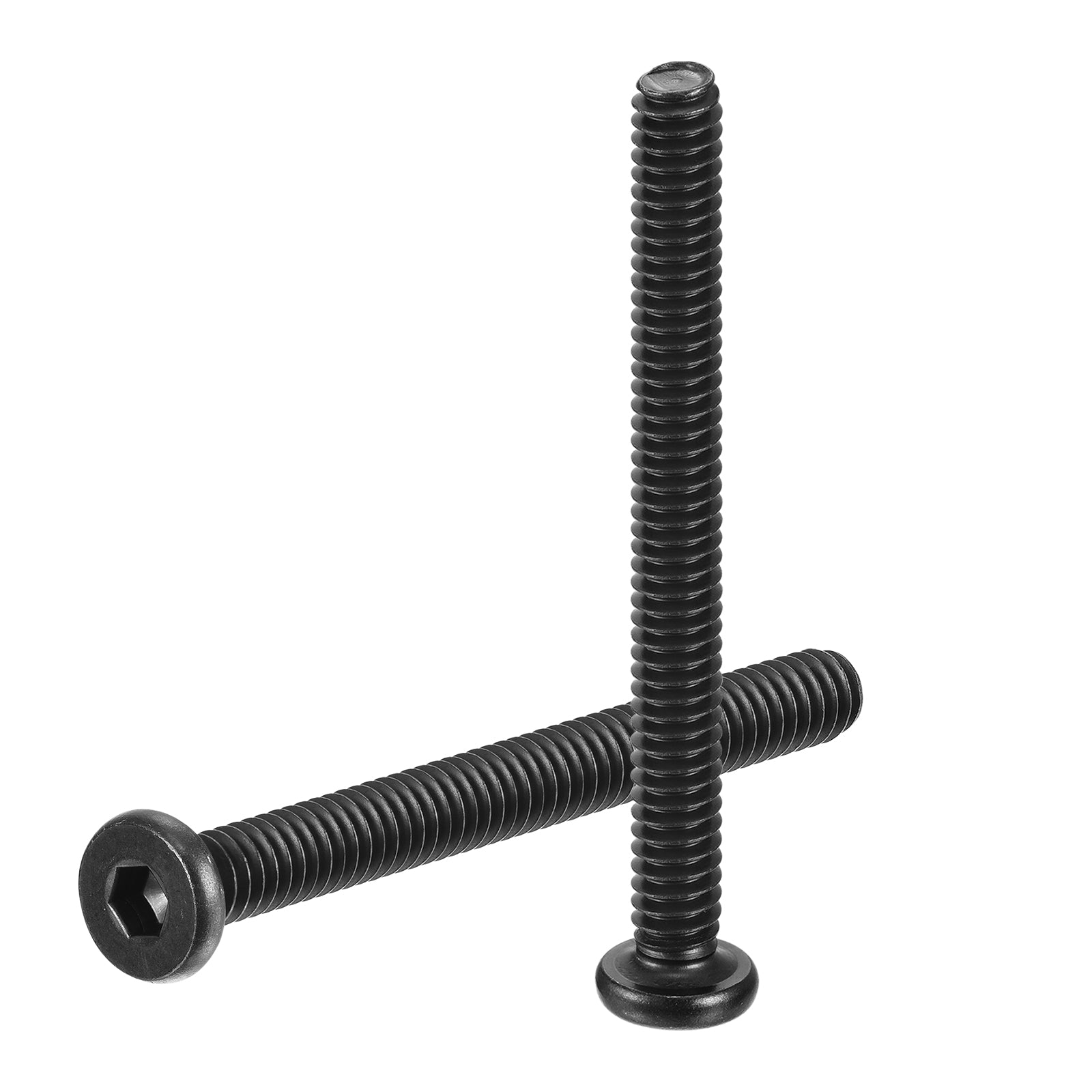 Uxcell 12Pcs 1/4-20x2-1/2" Furniture Bolt, Round Head Hex Socket Cap ...