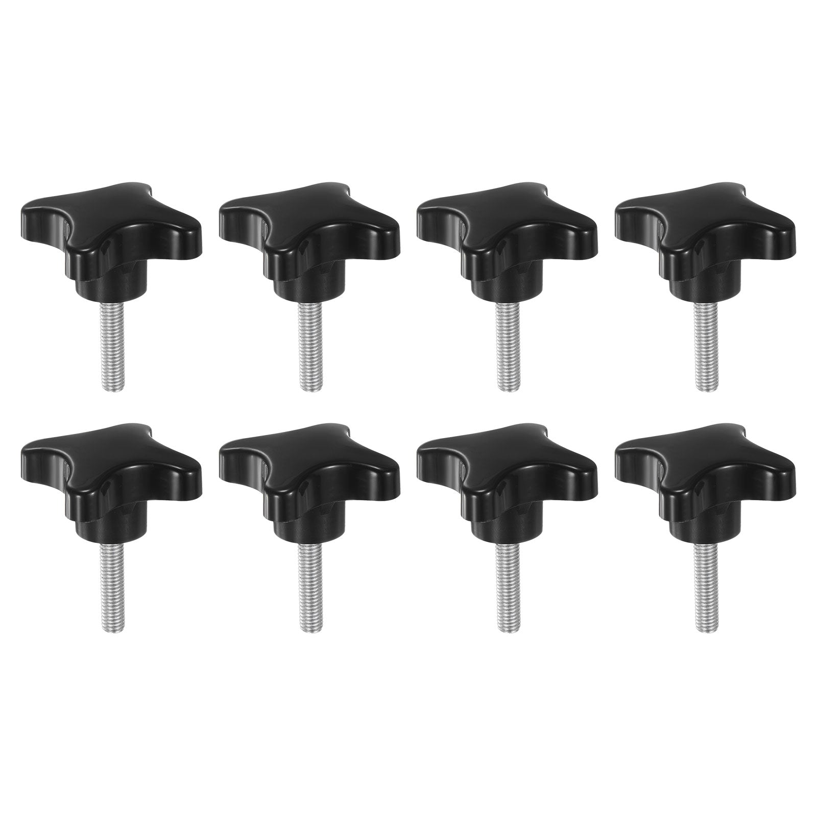 8pcs Star Knobs M8 x 35mm Metric Threaded Stud 60mm 4-Point Head ...