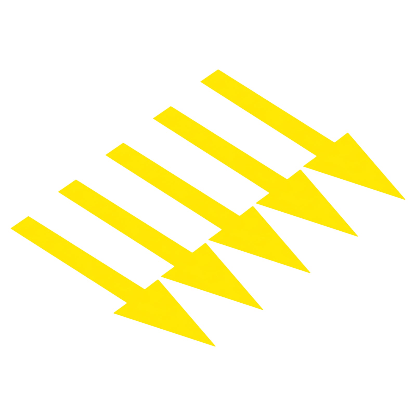 10 Set / 50Pcs 6x2" Arrow Sticker Directional Arrow Sign Floor Decal ...