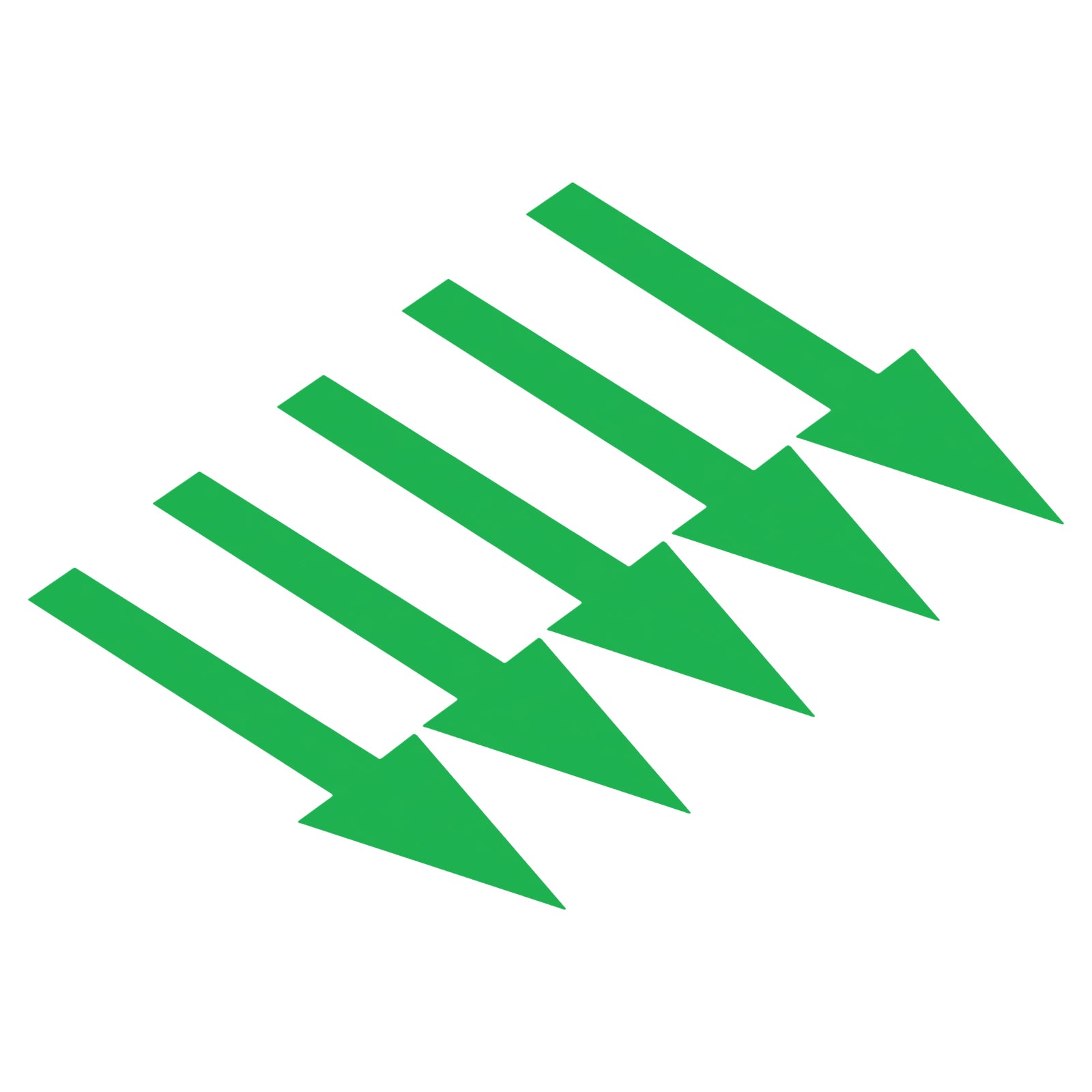 6 Set / 30Pcs 6x2" Arrow Sticker Directional Arrow Sign Floor Decal ...