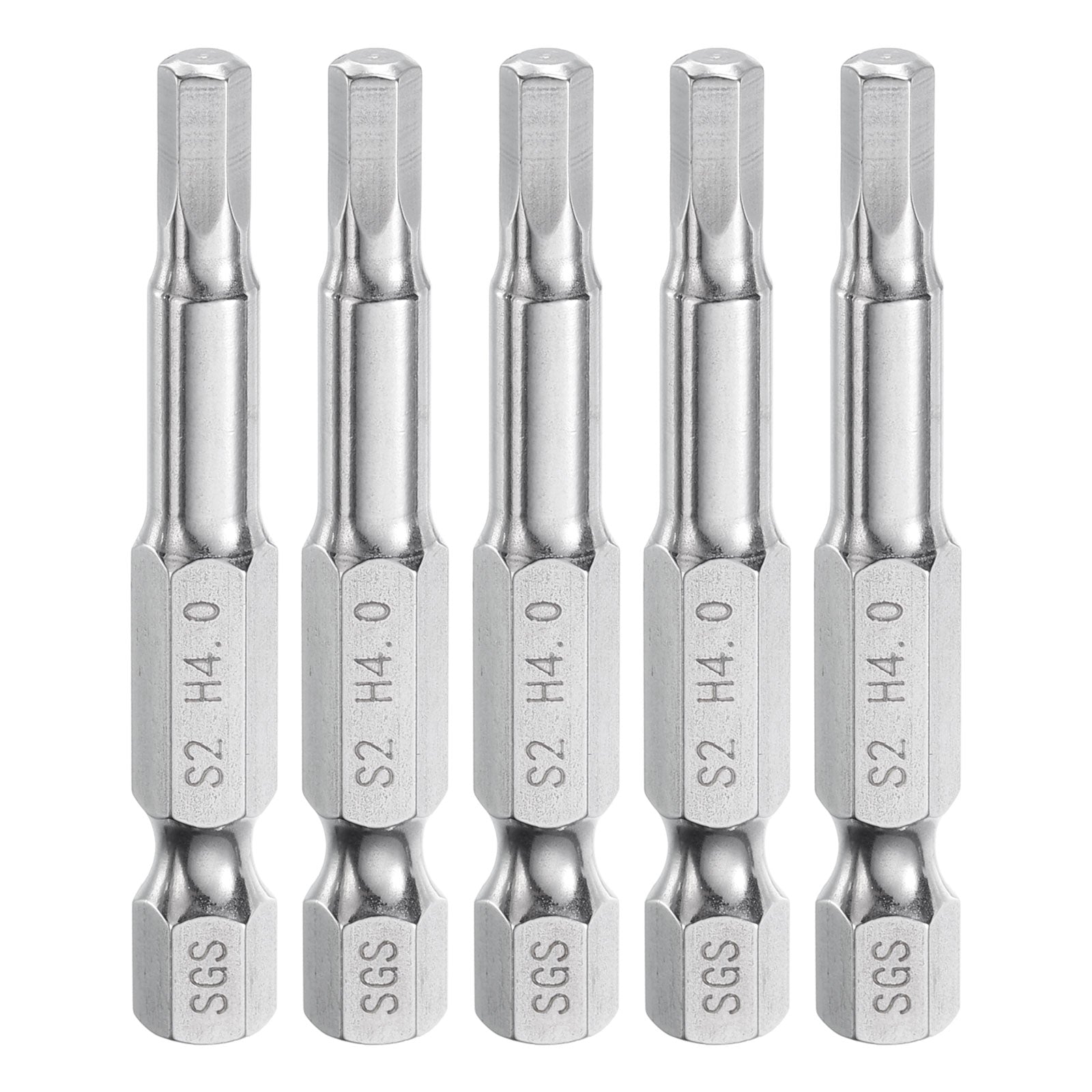 5pcs Hex Head Wrench Drill Bit 4mm (H4) Metric 1/4" Hex Shank 50mm (2 ...