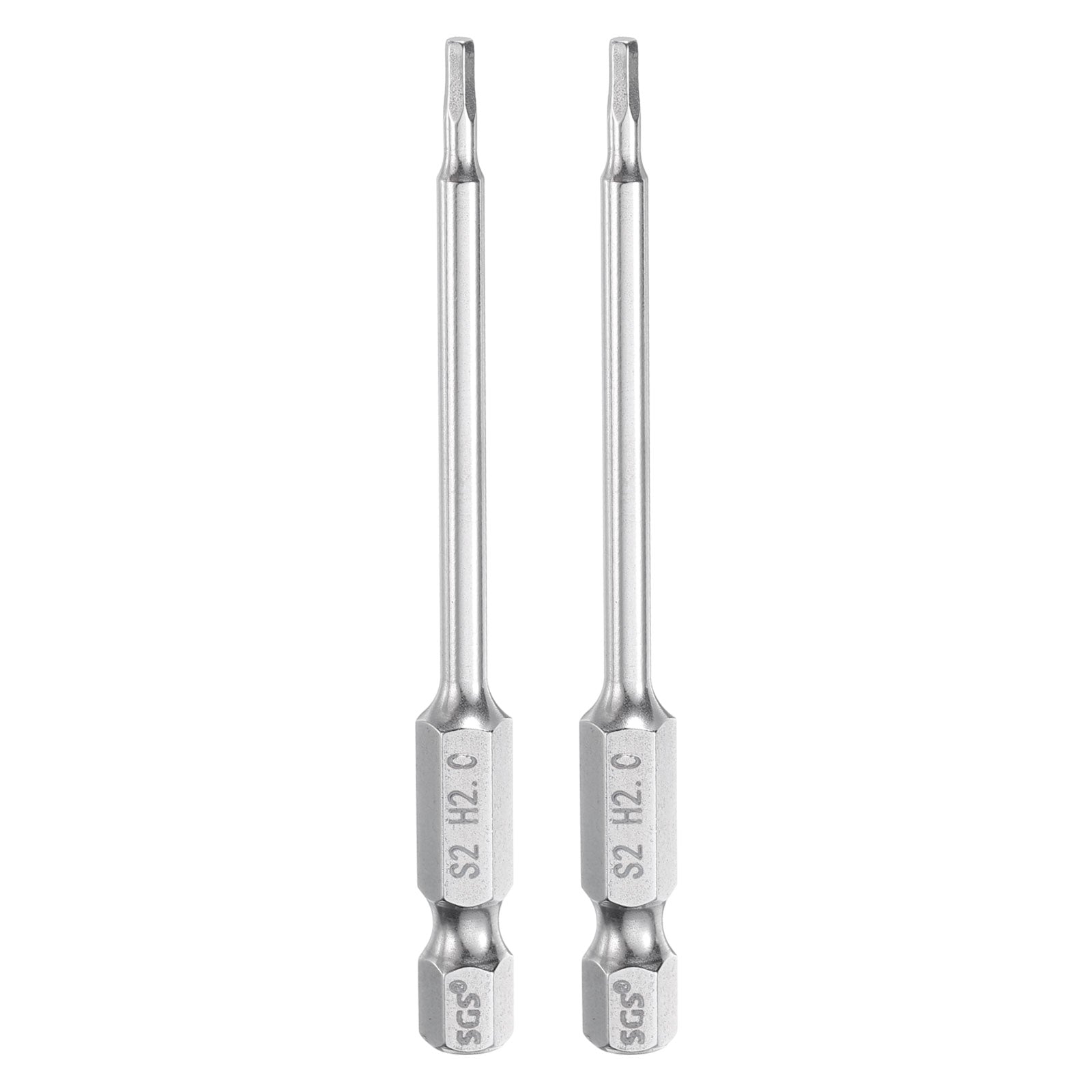 2pcs 2mm (H2) Hex Head Wrench Drill Bit 3" Long Magnetic Screwdriver ...