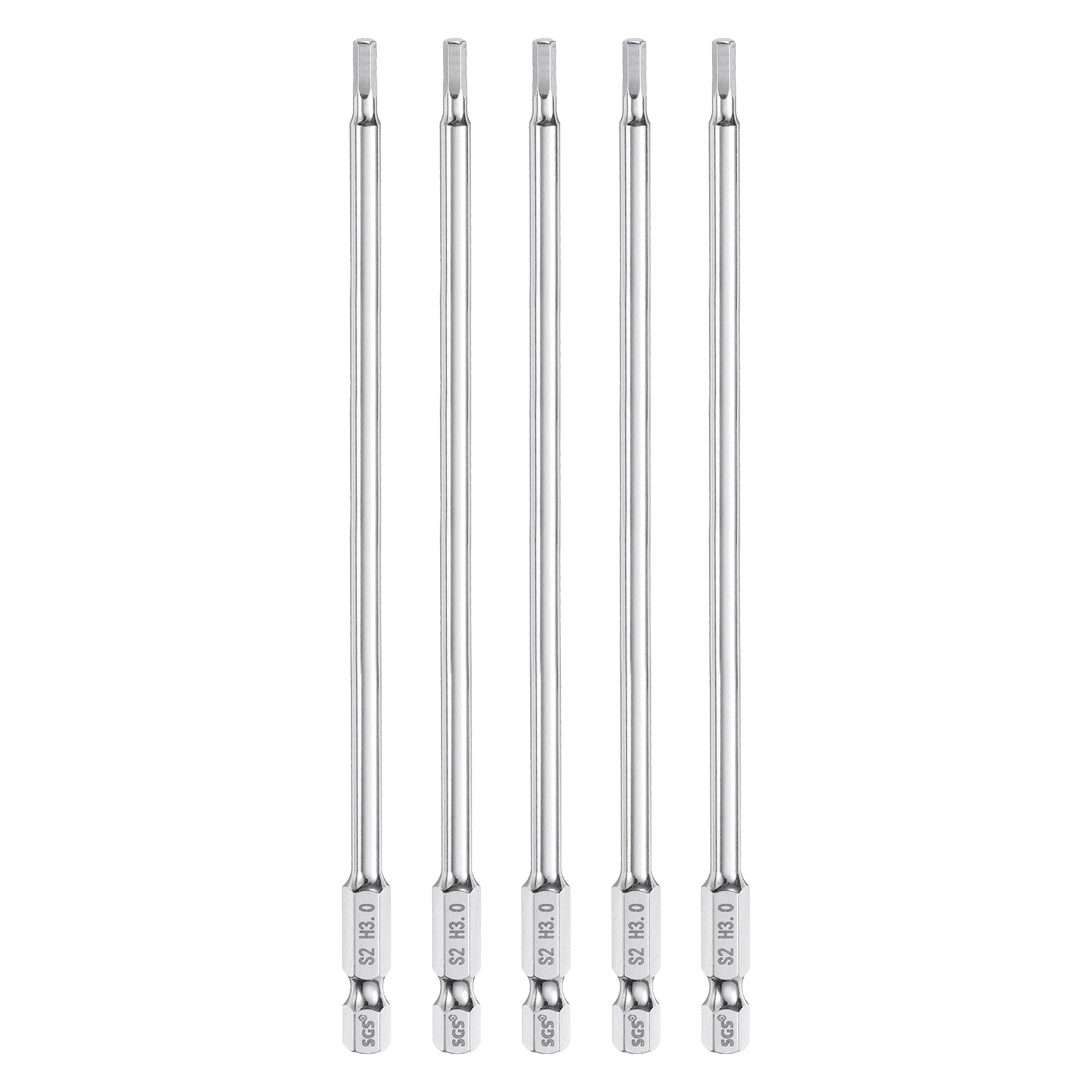 5pcs 3mm (H3) Hex Head Wrench Drill Bit 6" Long Magnetic Screwdriver ...