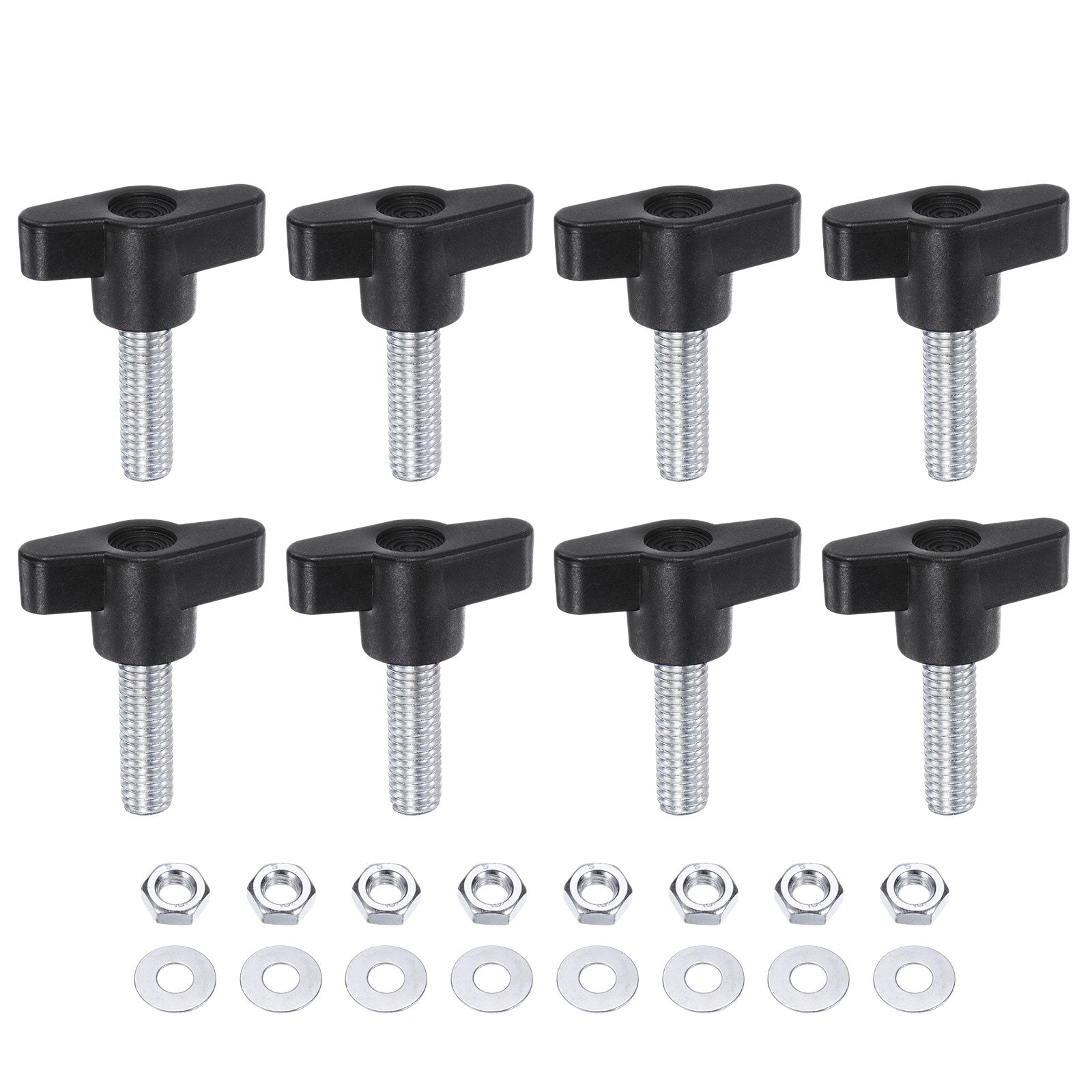 8pcs Tee Wing Knobs M8 x 25mm Thread 36mm Z Head Thumb Screws with Nuts ...