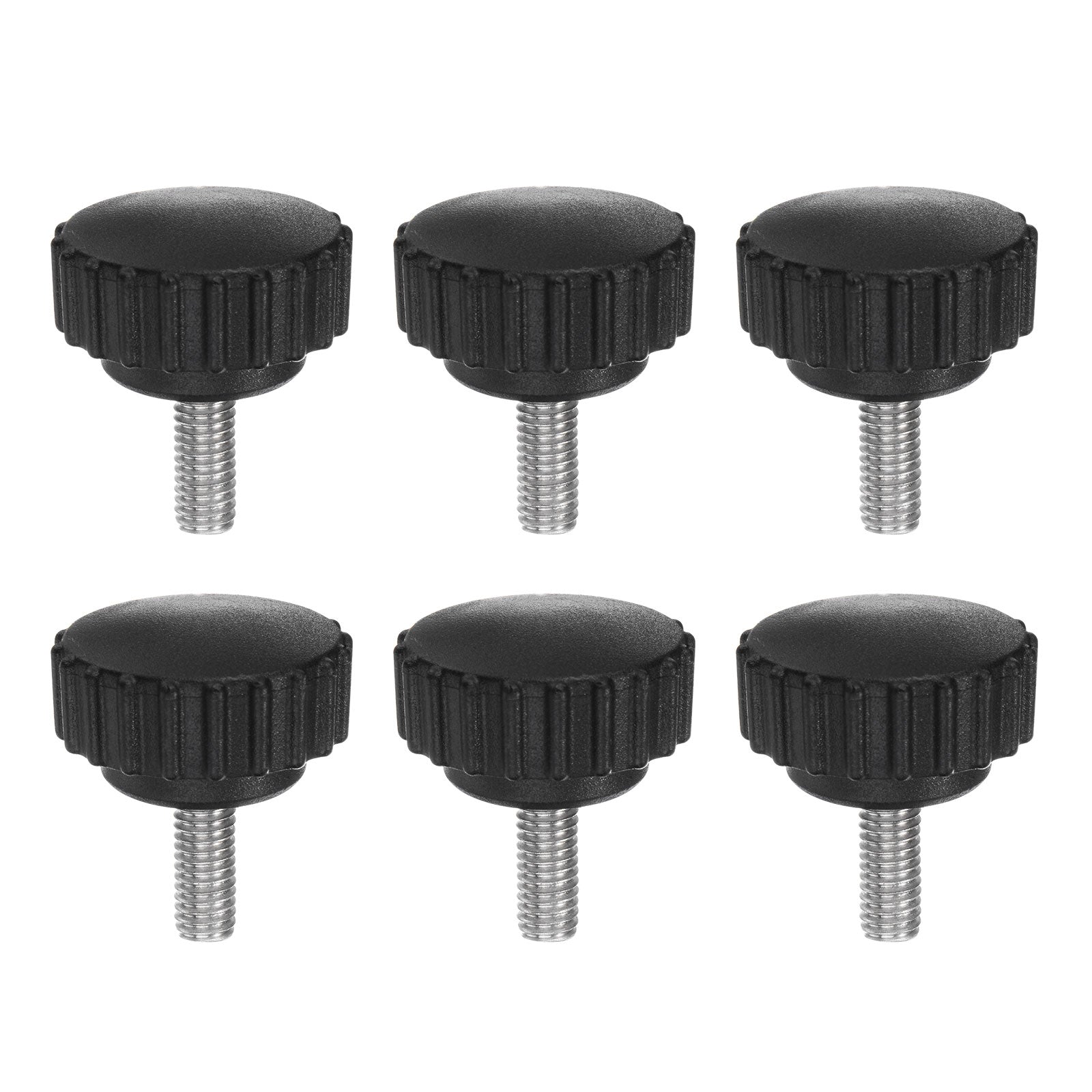 6pcs Knurled Clamping Knob Thumb Screws M6 x 16mm Metric Thread 28mm ...
