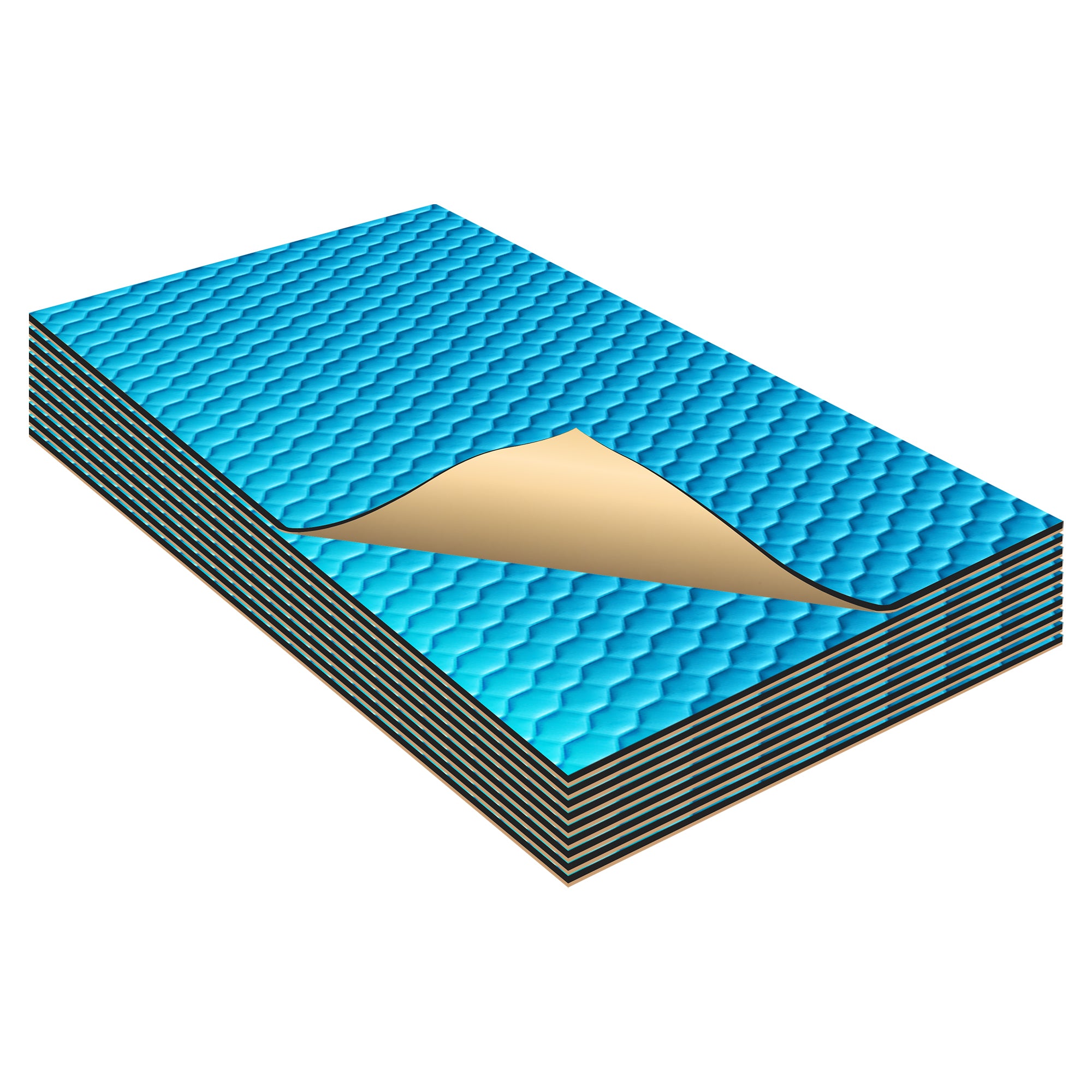 10 Pcs 80mil 2mm 69.5sqft Sound Deadening Mat Butyl Rubber Heat Shield ...