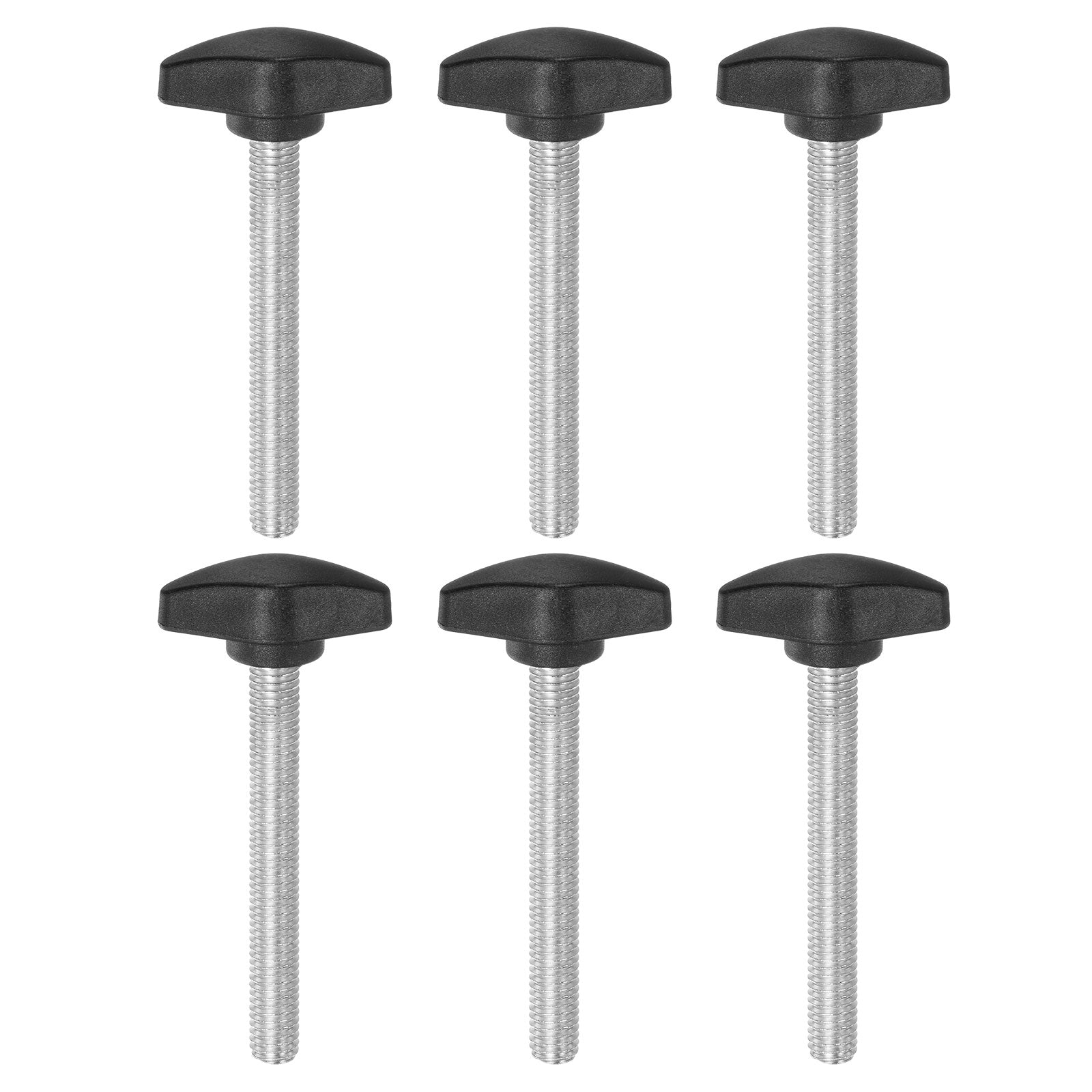 6pcs Tee Wing Knobs M8 x 65mm Metric Male Threaded Stud T Head Plastic ...