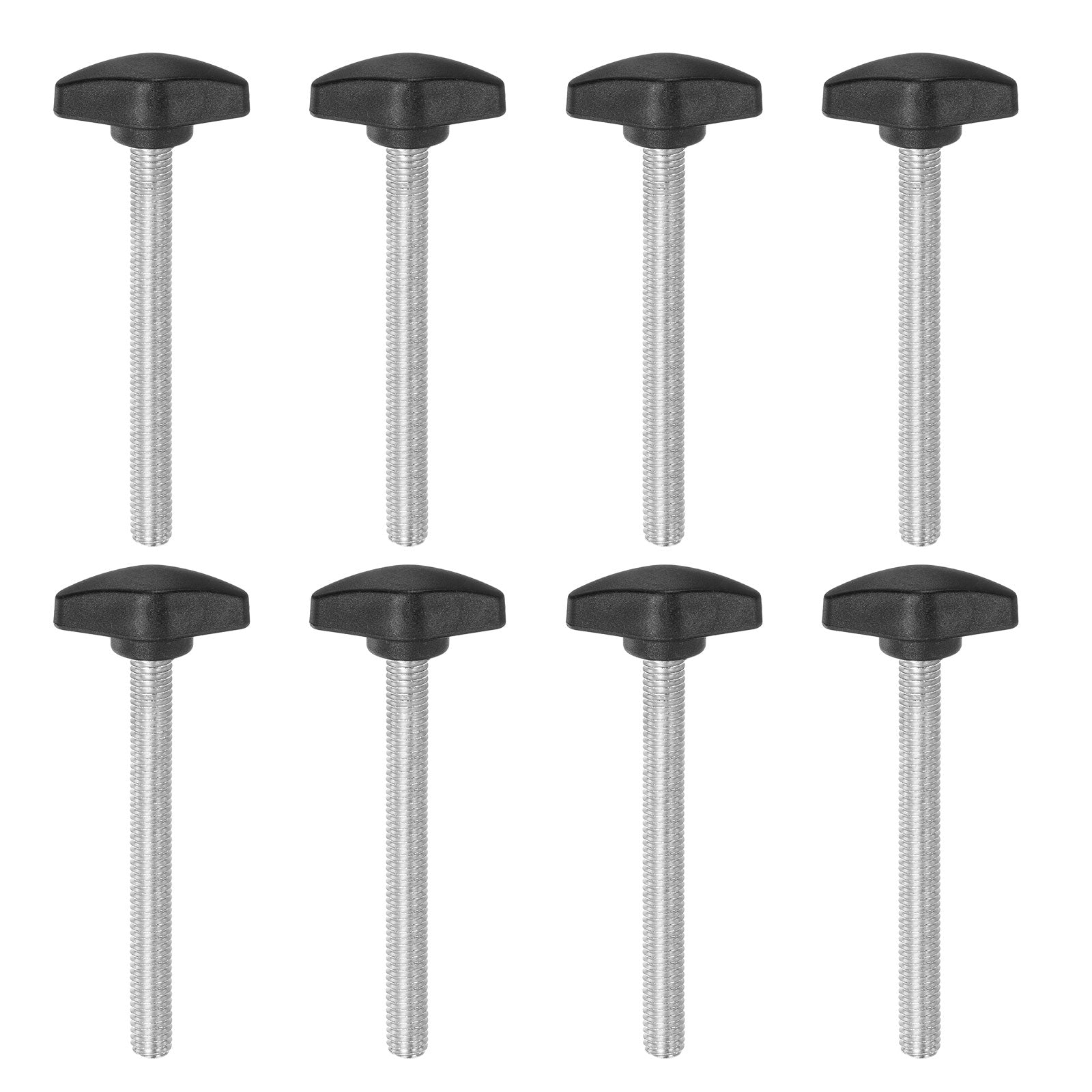 8pcs Tee Wing Knobs M8 x 80mm Metric Male Threaded Stud T Head Plastic ...