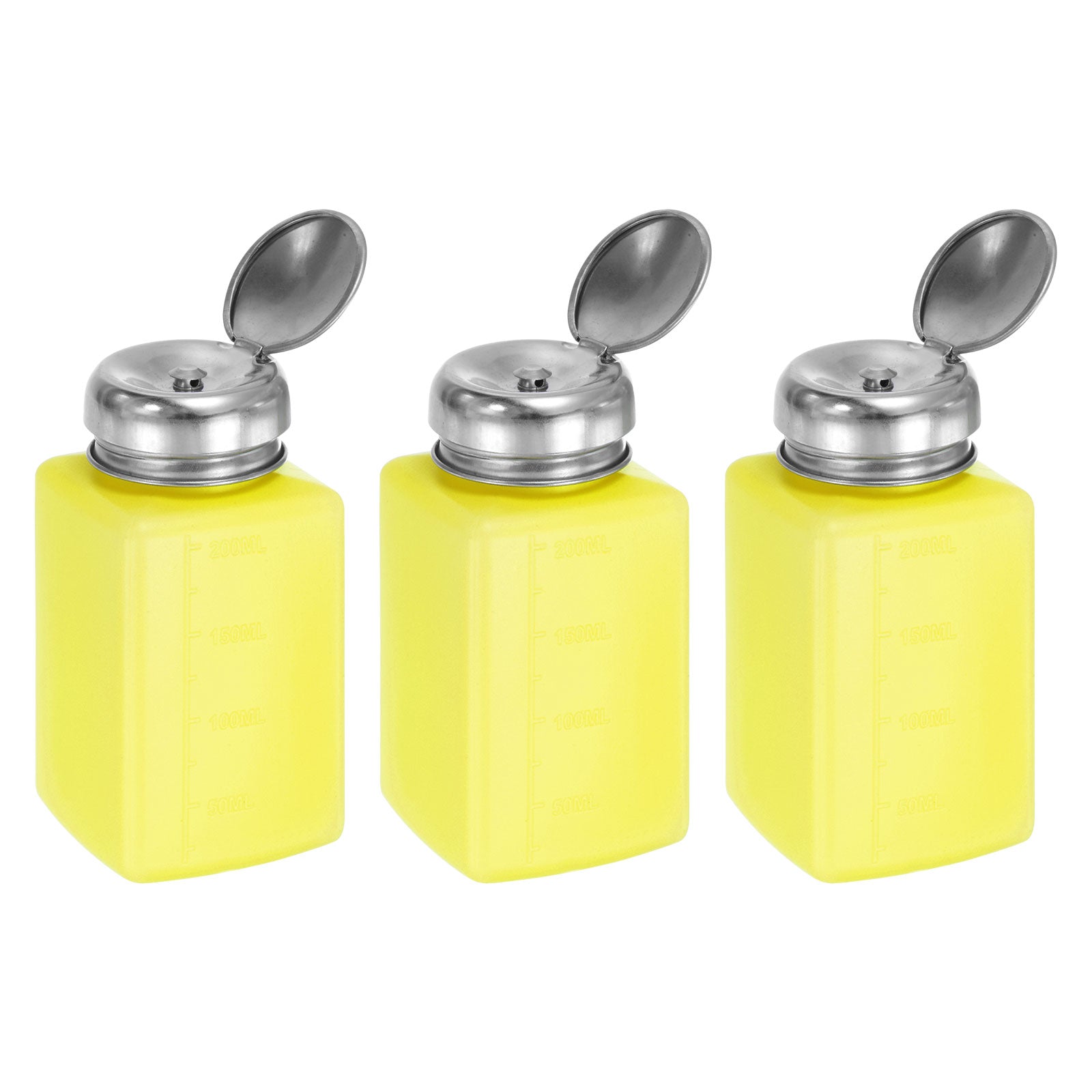 3pcs Solvent Alcohol Dispenser 200ml(6.7oz) Push Down Liquid Dispenser ...