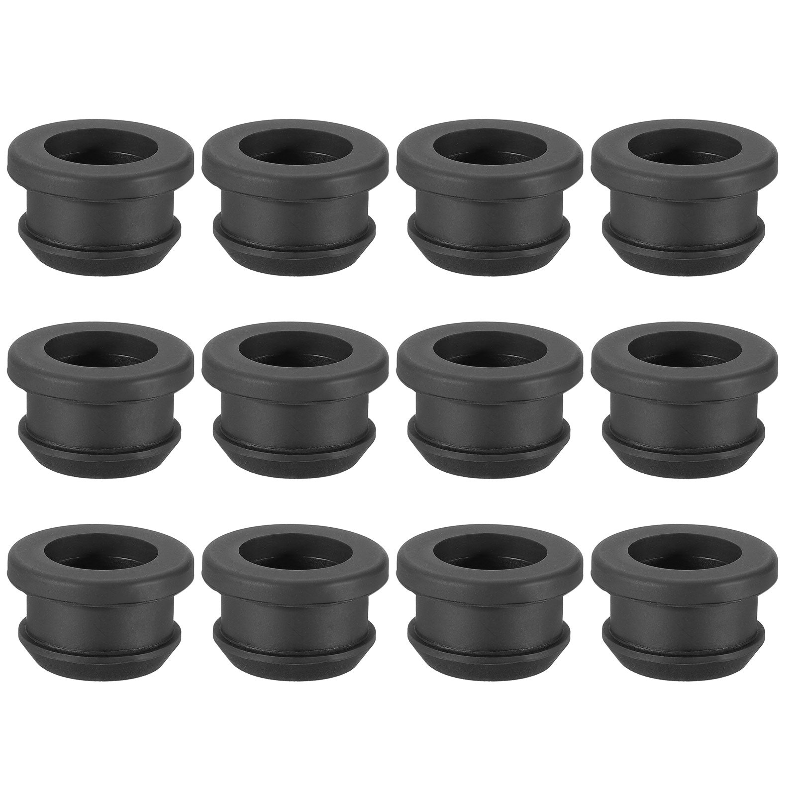 12Pcs 3/4" Rubber Grommets Top Hat Grommet for Wiring Hole Plugs Black ...