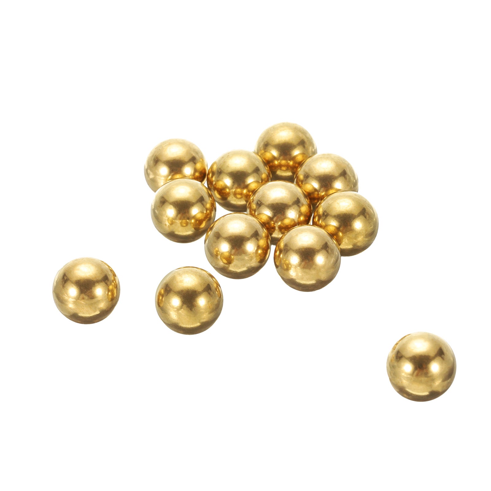 Uxcell 12 Pcs Precision Solid Brass Bearing Balls 12mm Industrial Brass ...