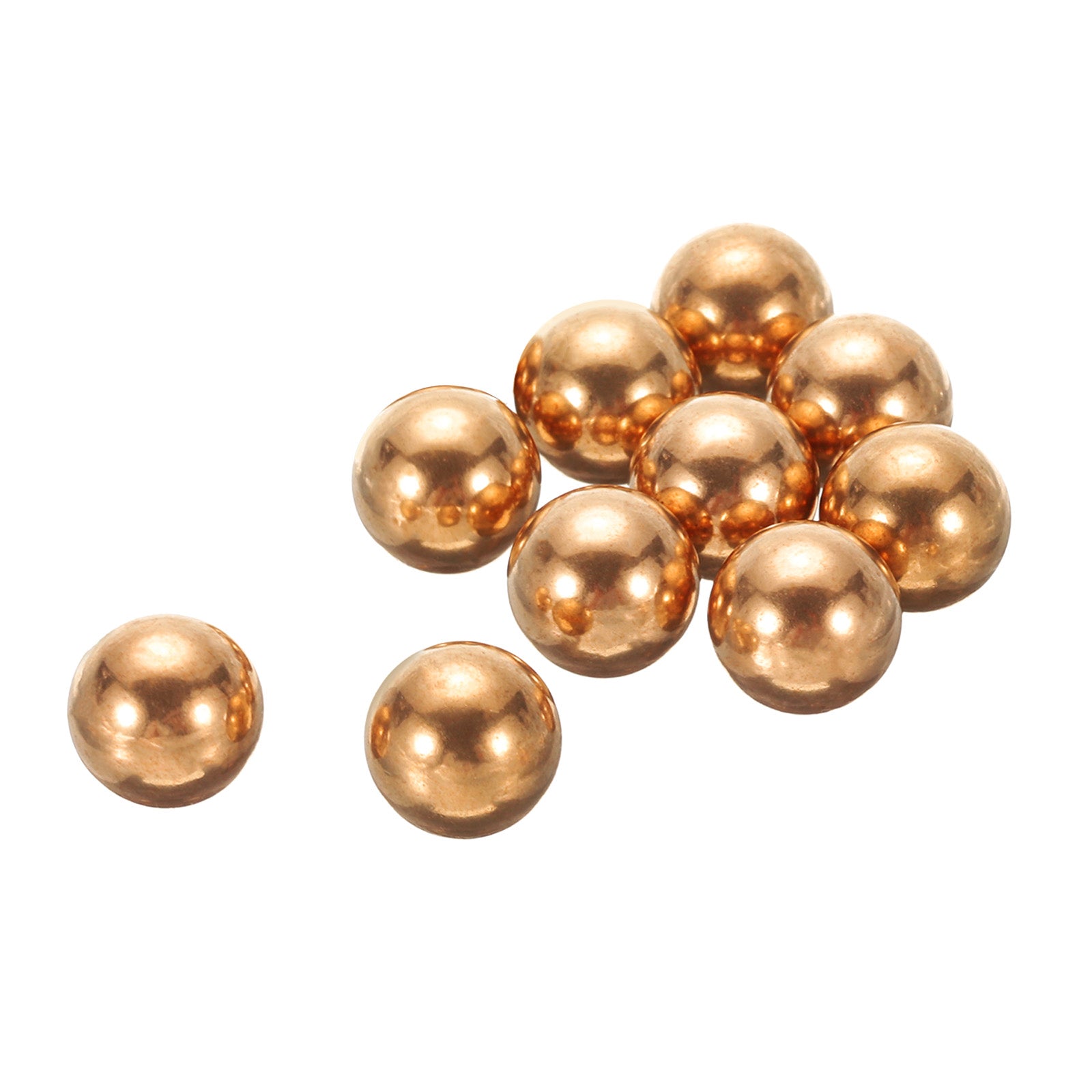 Uxcell 10 Pcs Precision Solid Copper Bearing Balls 12mm Pure Copper ...