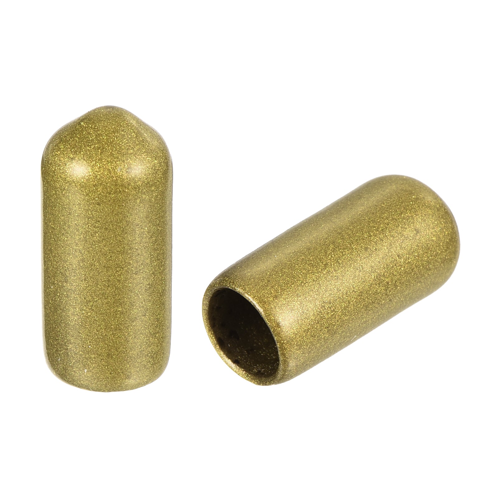 Uxcell 50pcs Round Rubber End Caps 9/32"(7mm) Gold Vinyl Cover Screw ...