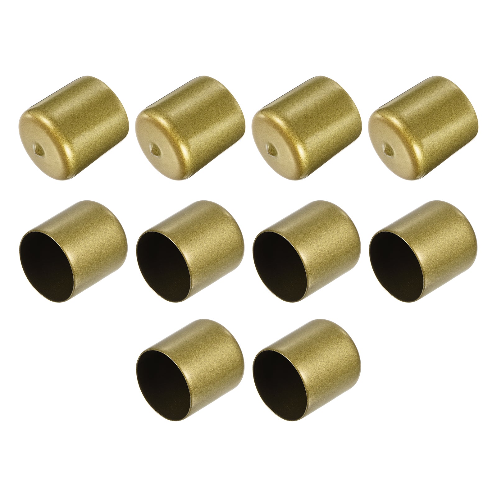 Uxcell 10pcs Rubber Caps 38mm ID Vinyl Round Cap Cover Protectors Gold ...