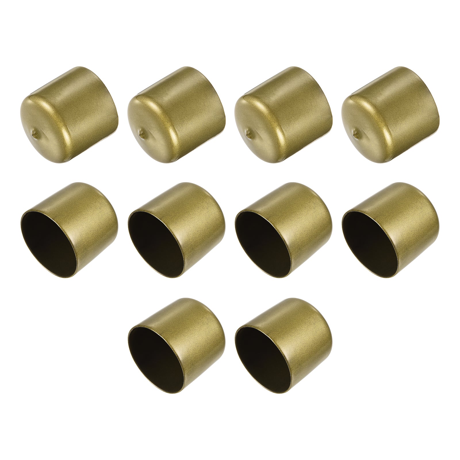 Uxcell Screw Thread Protectors, 47mm ID End Cap Cover Gold 10pcs ...